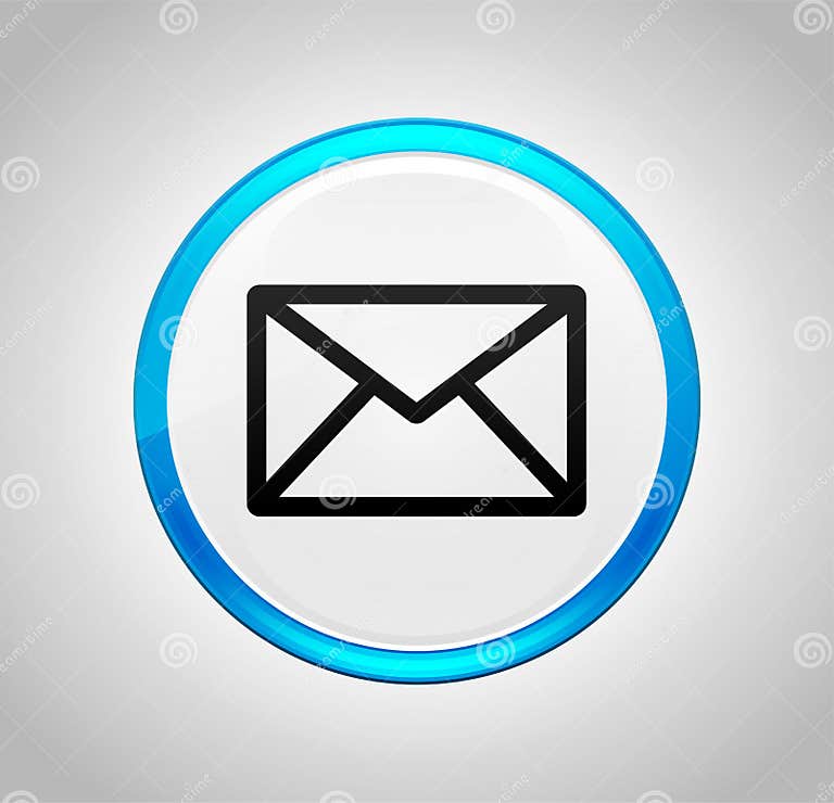 Email Icon Round Blue Push Button Stock Illustration - Illustration of ...
