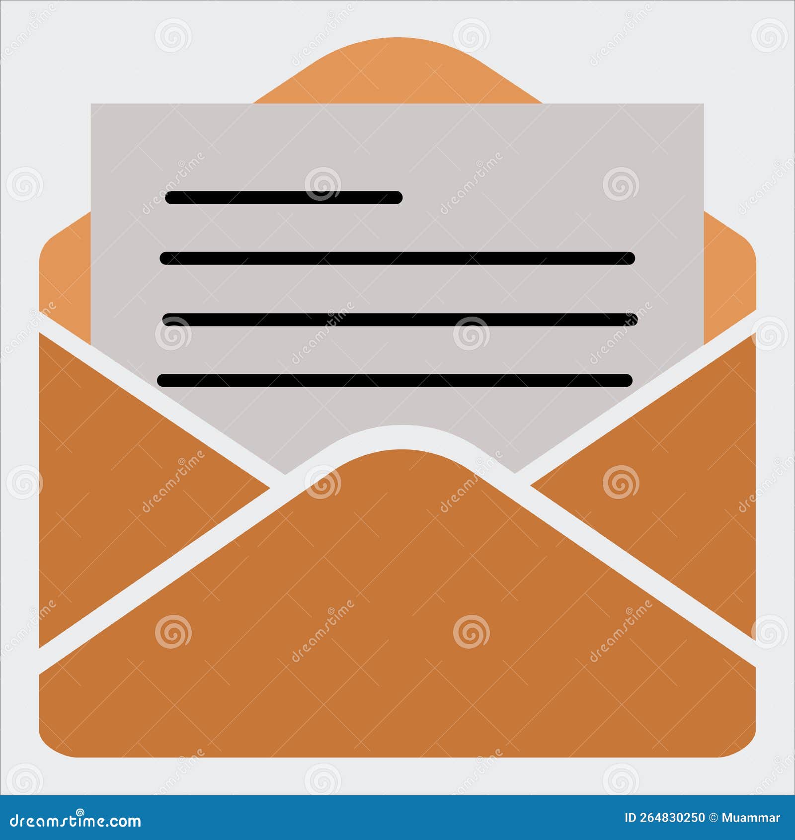 Email Icon Set. Black Icon of Email with Document for a Website Stock ...