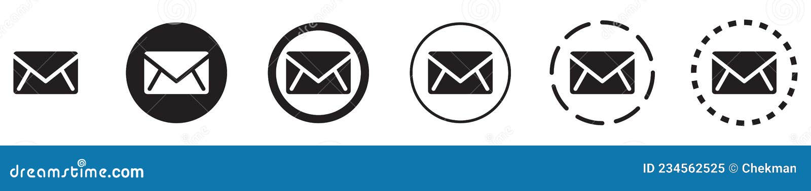 Email Icon. Set of Mail Icons. Message Symbol Stock Vector ...