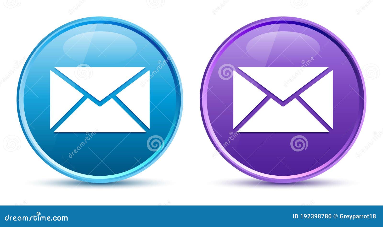 Email Icon Sleek Soft Round Button Set Illustration Stock Vector ...