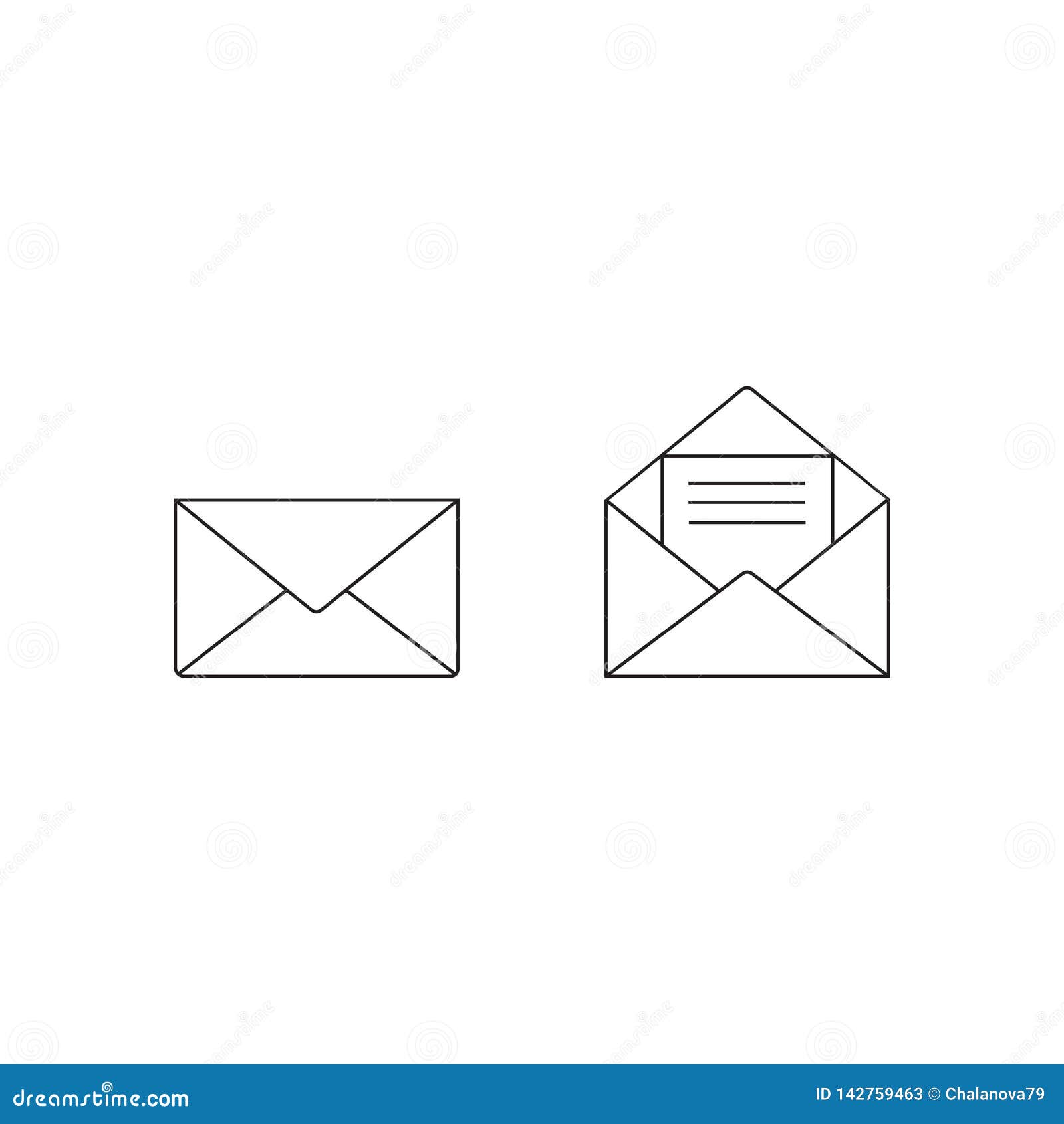 Email Icon Vector, Envelope Sign, Mail Symbol. Vector Illustration ...