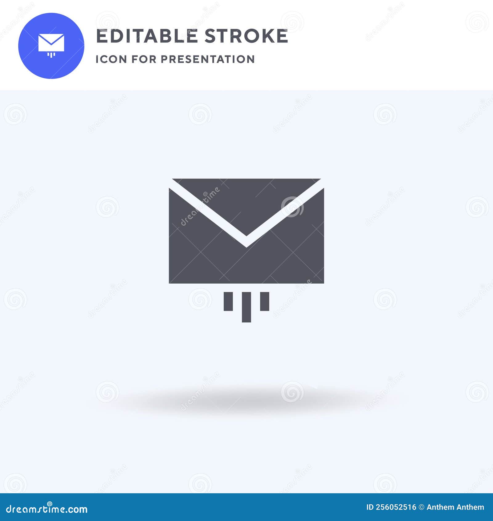 Email Icon Vector, Filled Flat Sign, Solid Pictogram Isolated on White ...