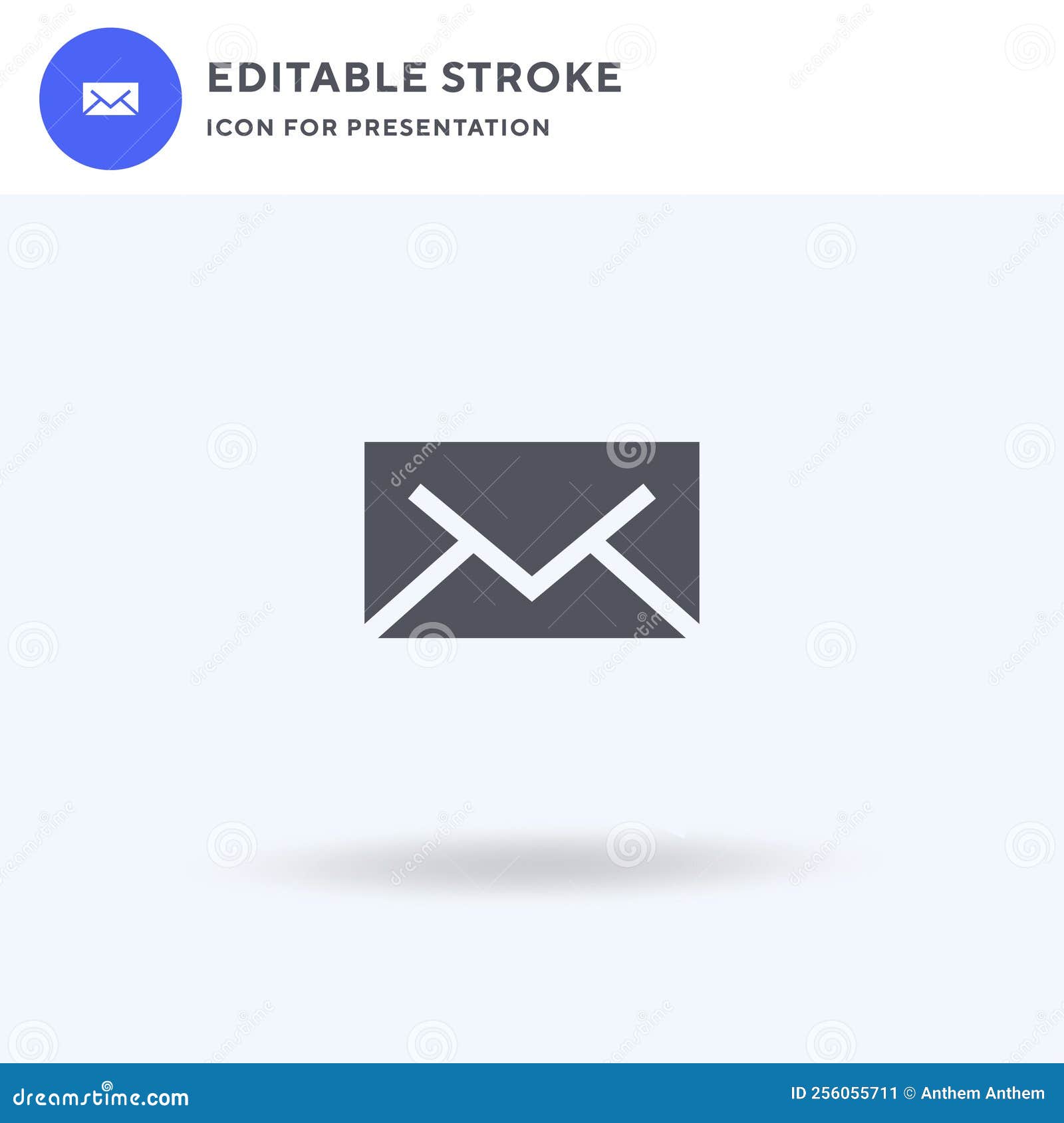 Email Icon Vector, Filled Flat Sign, Solid Pictogram Isolated on White ...