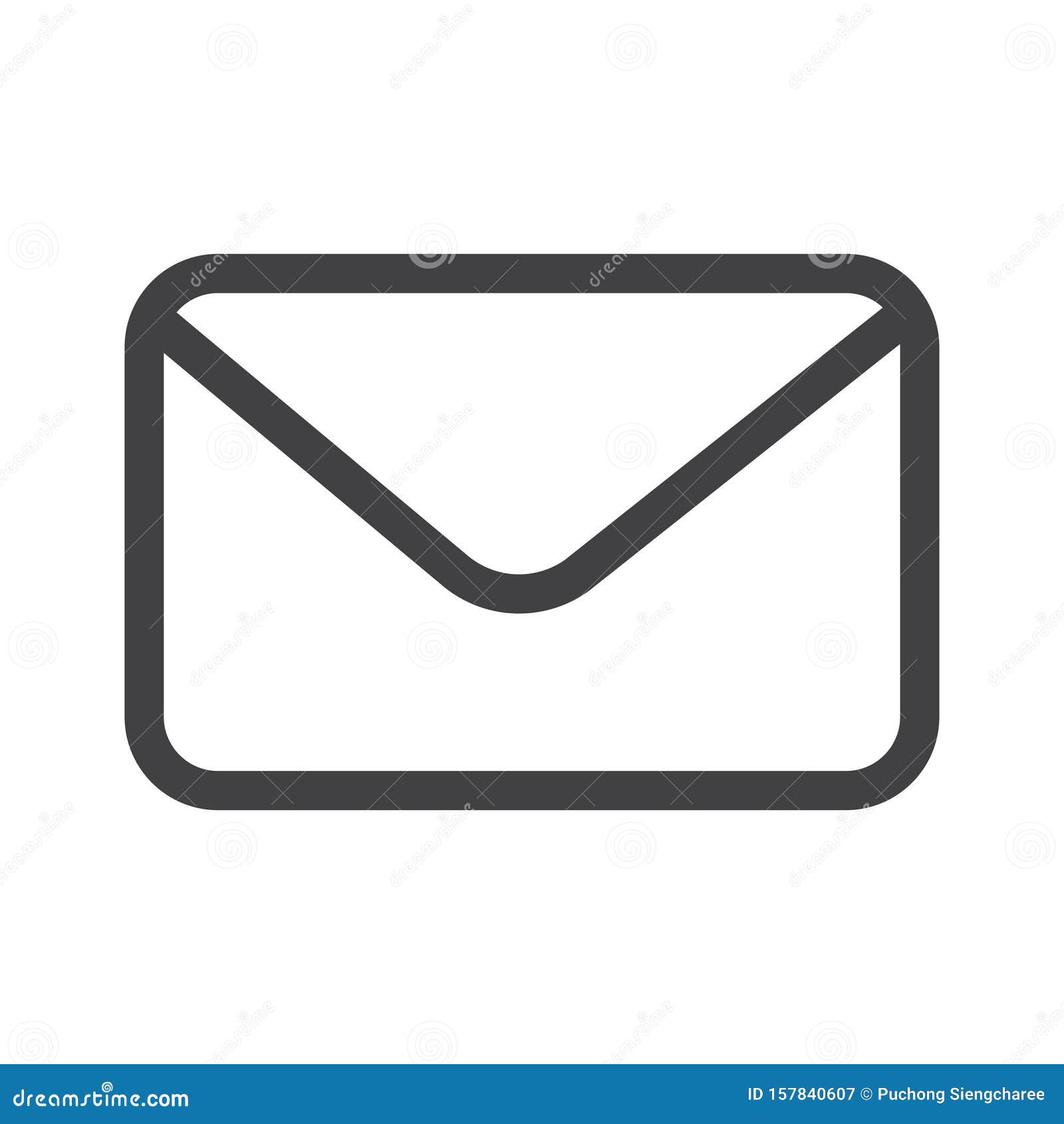 Email Icon, Vector, Flat Design Style Stock Vector - Illustration of ...