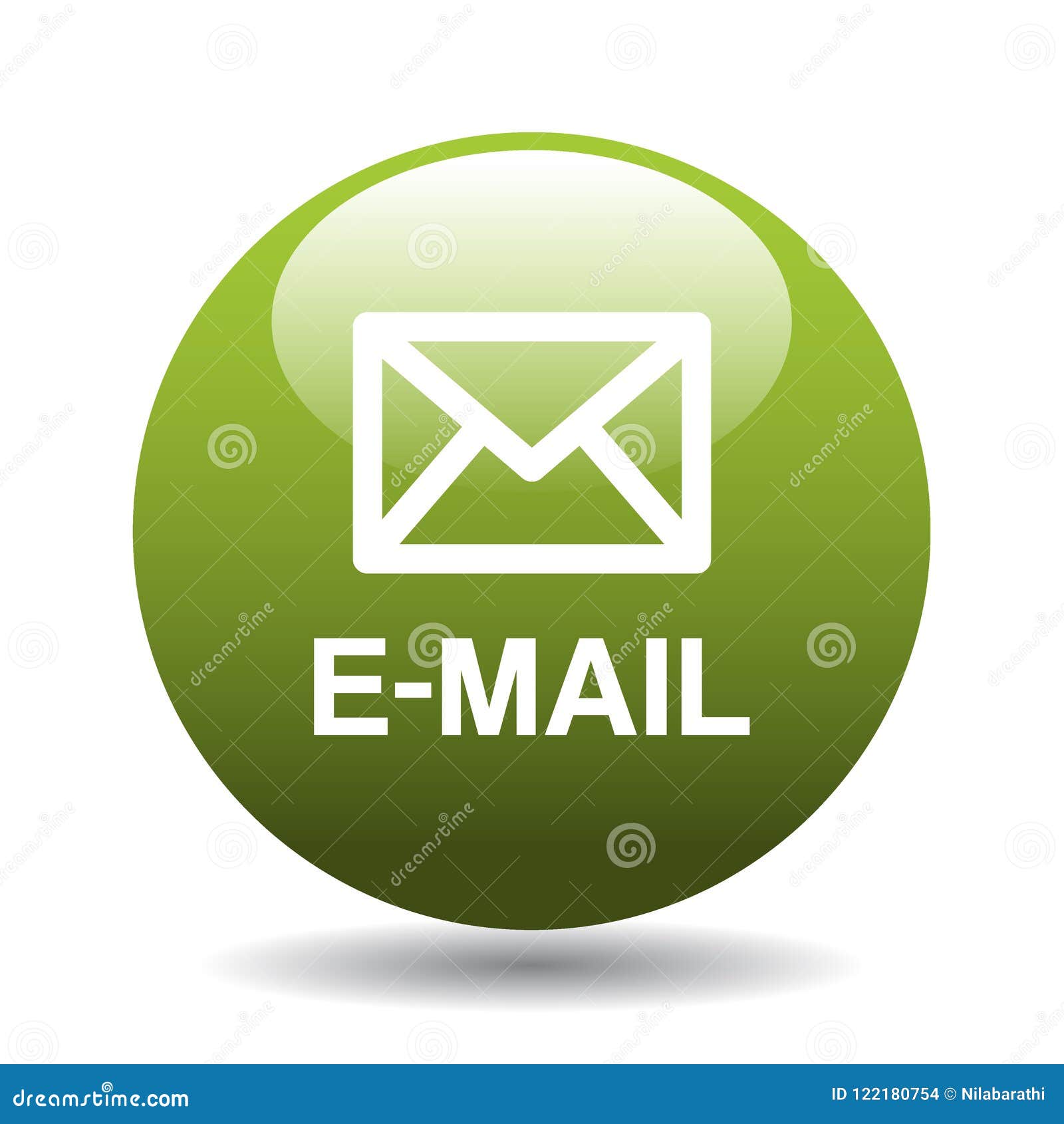 Email icon button stock illustration. Illustration of bright - 122180754