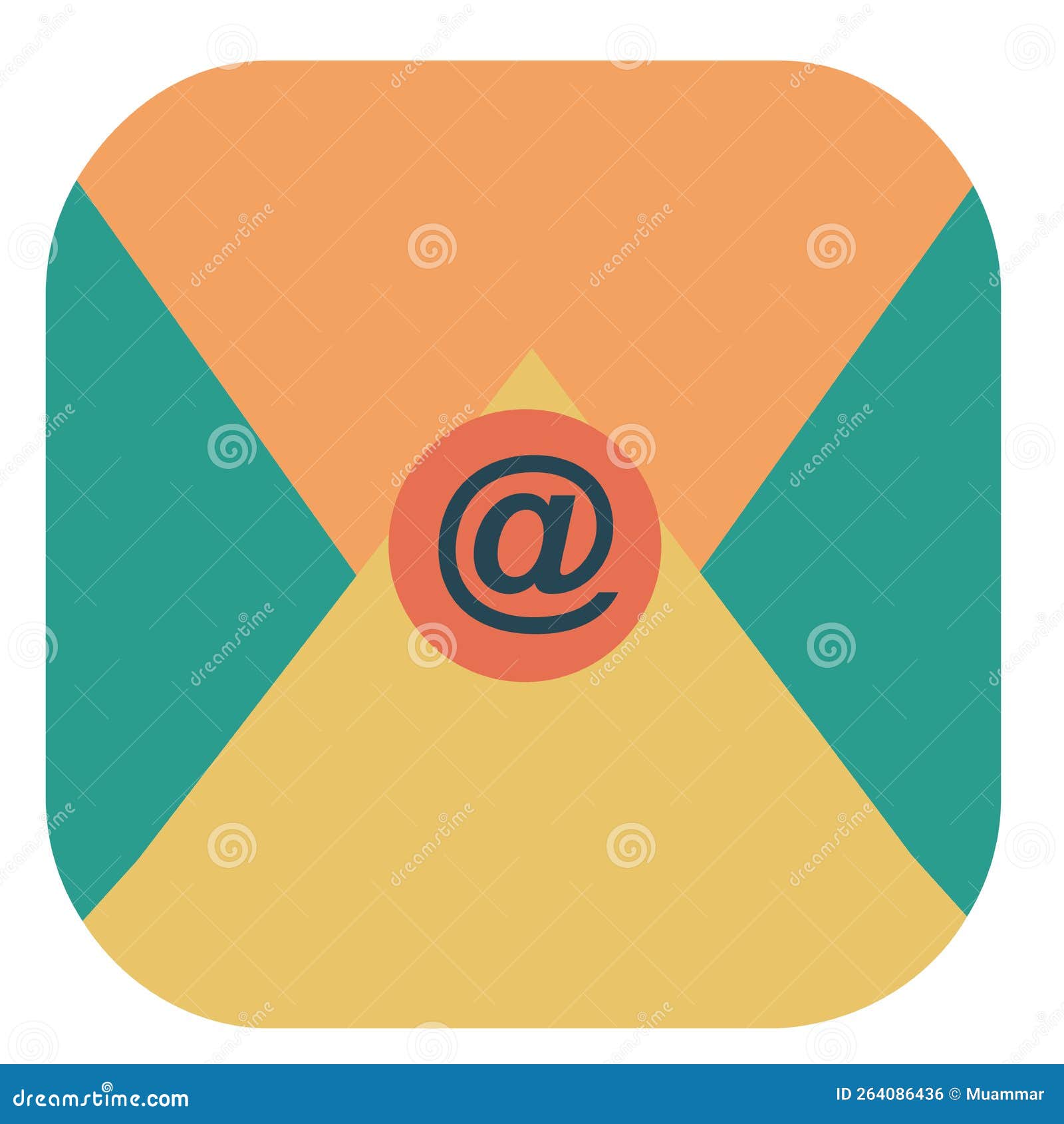 Email Icon for Website and Internet. Colored Envelope in 3D Look Stock ...
