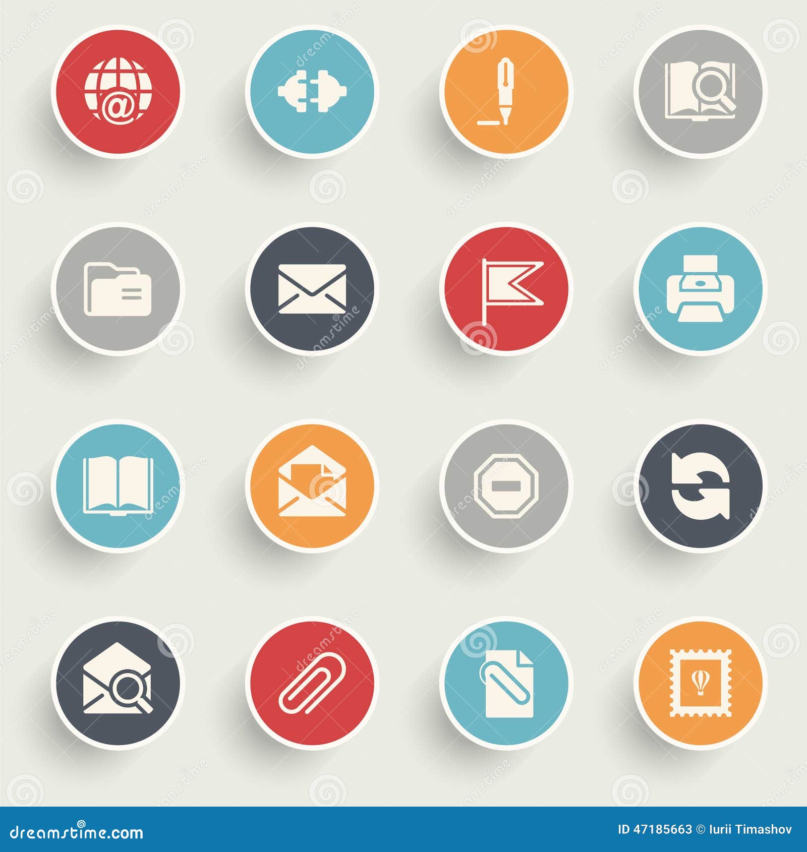 Set Of Email Icons. Open Envelope Pictogram. Mail Symbol, Email And ...