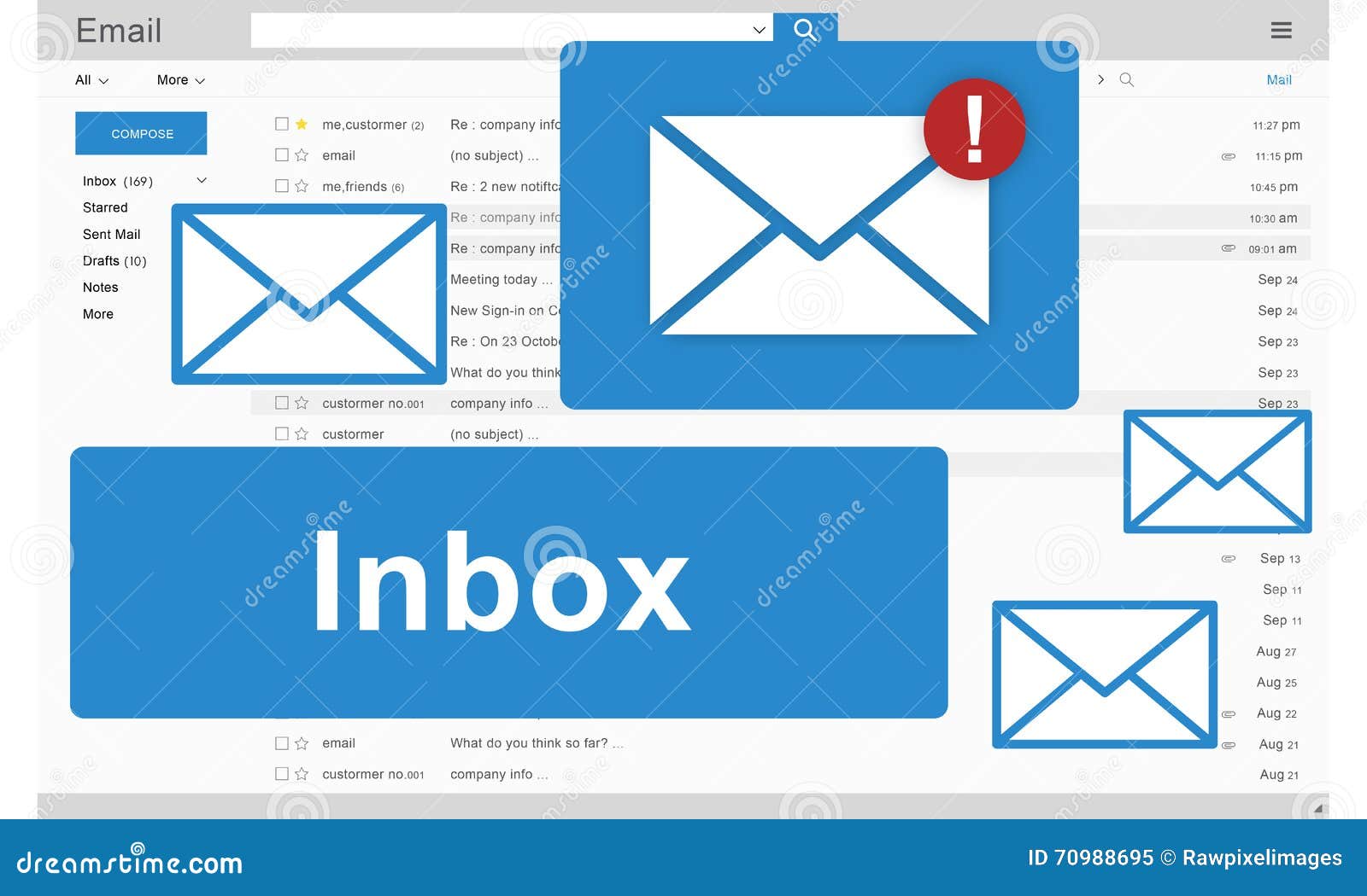 Email Inbox Electronic Communication Graphics Concept Stock ...