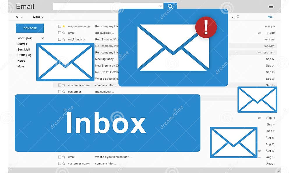 Email Inbox Electronic Communication Graphics Concept Stock ...