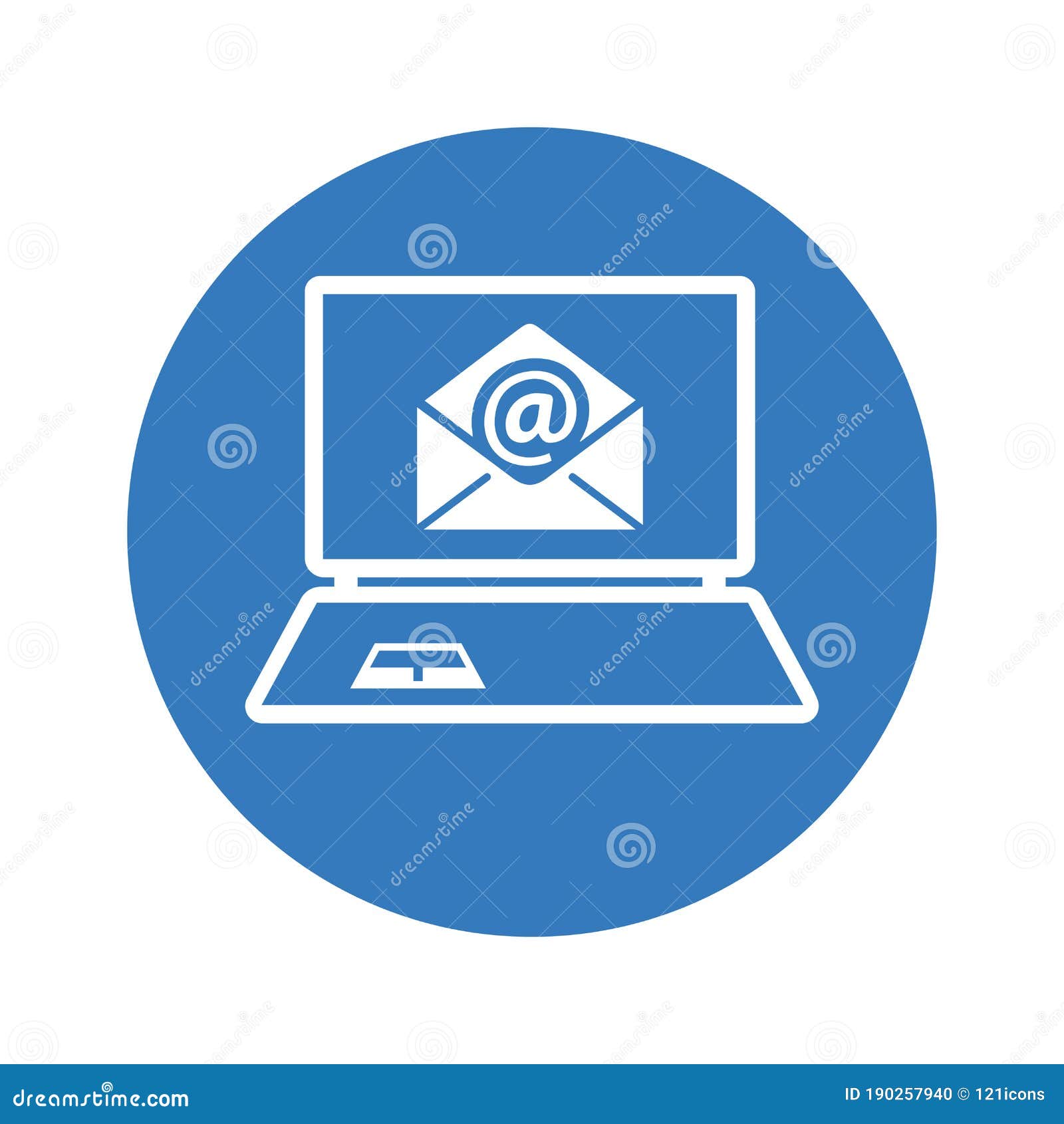 Email, Inbox, Mail Icon / Blue Color Stock Vector - Illustration of ...