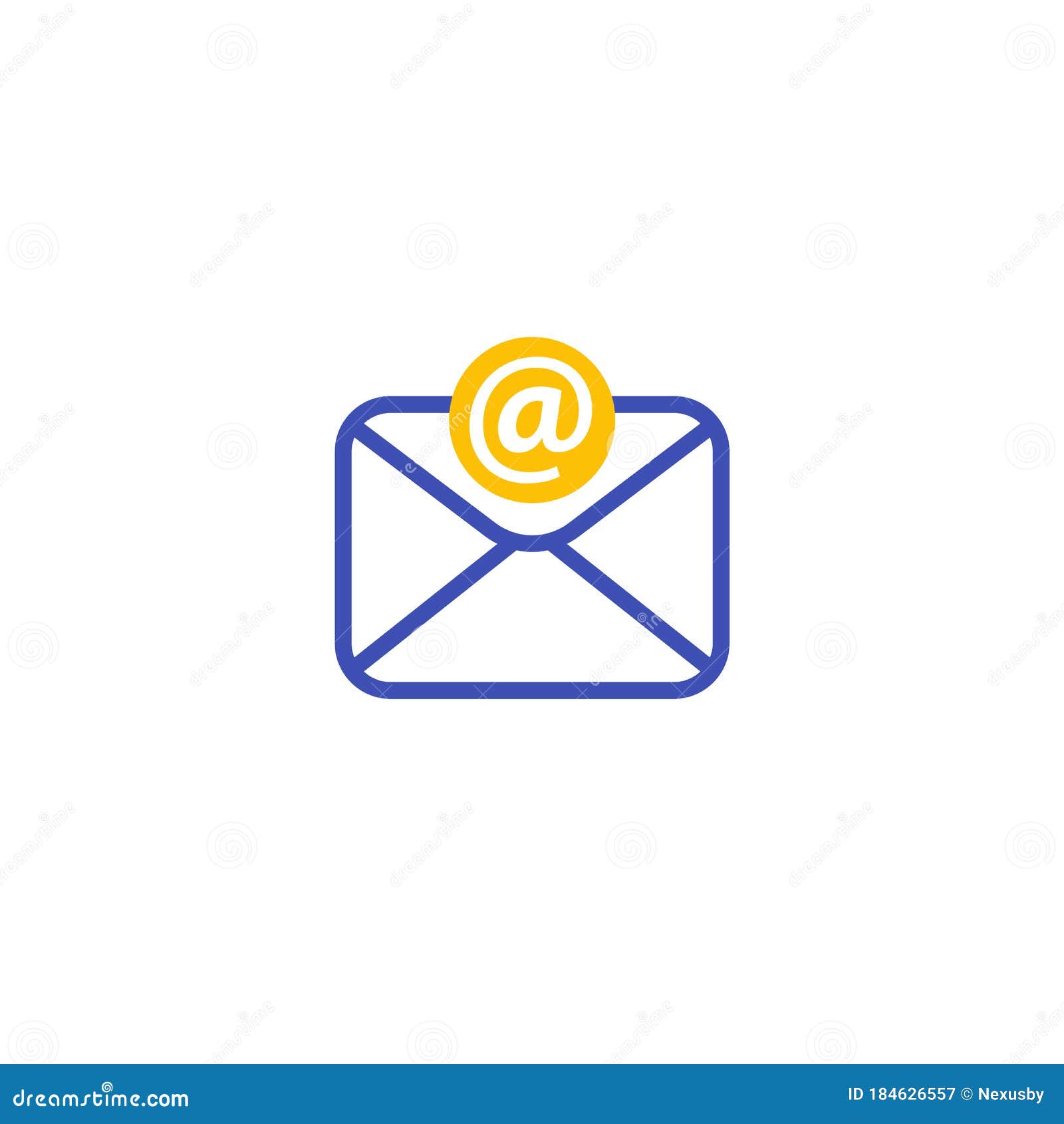 Email, Incoming Mail Icon on White Stock Vector - Illustration of ...