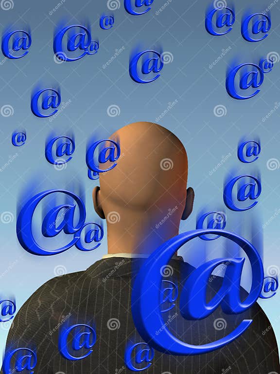 Email innundation stock illustration. Illustration of inundate - 3519434