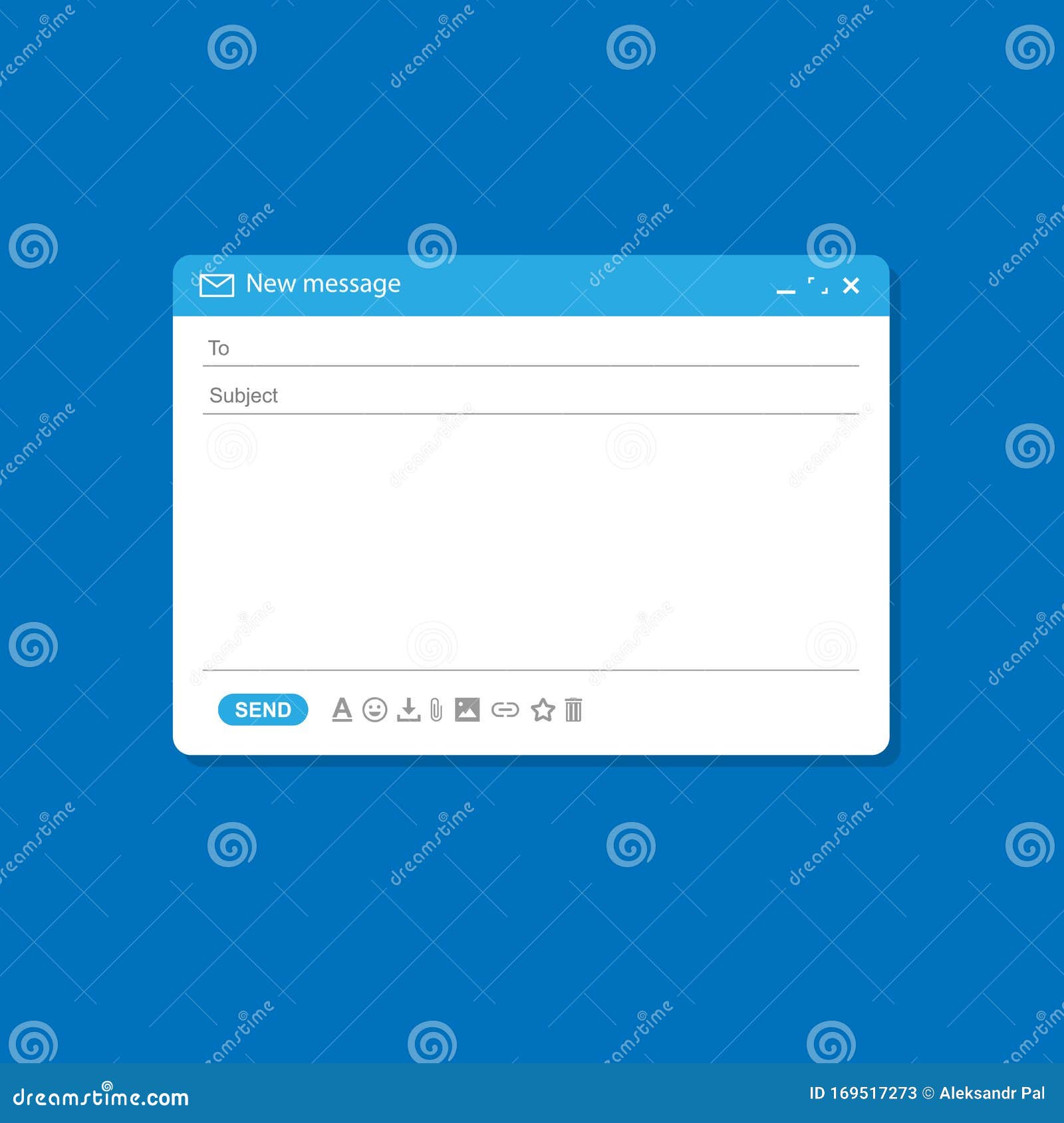 Email Interface Email Window Template, Internet Message, Blank Email ...