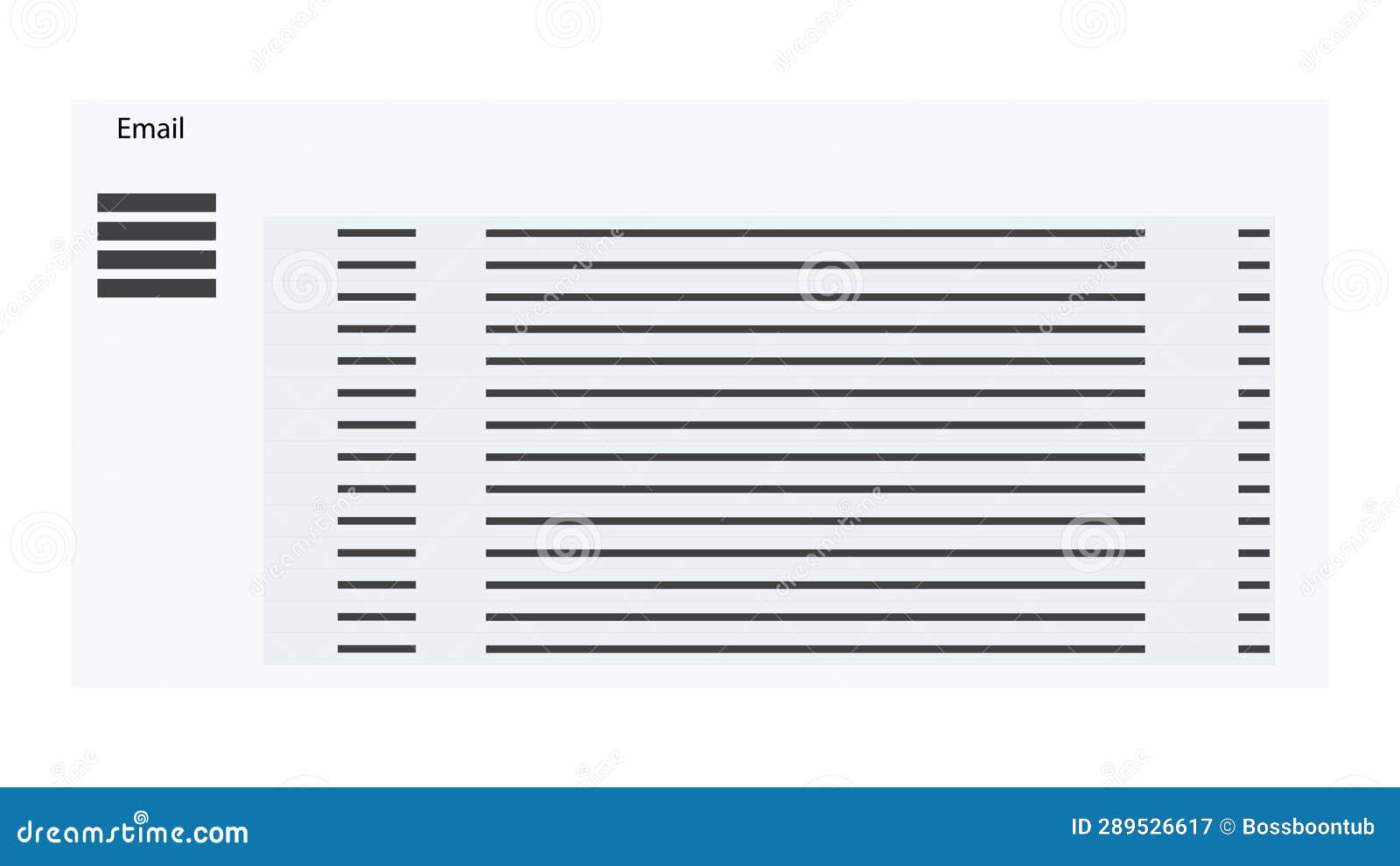 Email Interface Layout, Email Template. Vector Stock Vector ...