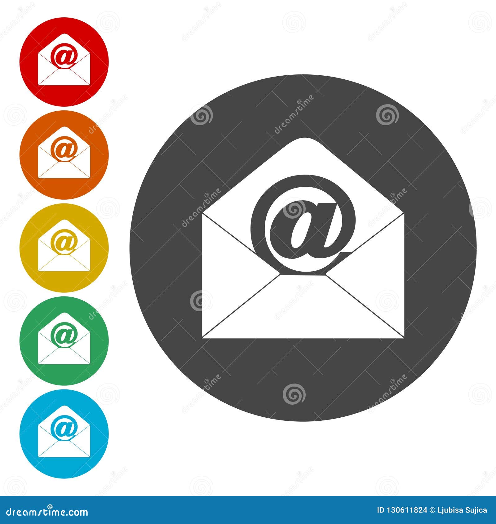 Email, Internet Icon, Vector Icons Set Stock Vector - Illustration of ...