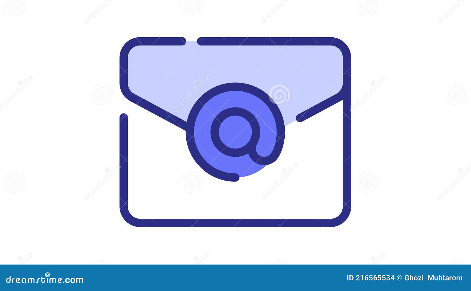 Email Internet Message Mail Single Isolated Icon with Dash or Dashed ...