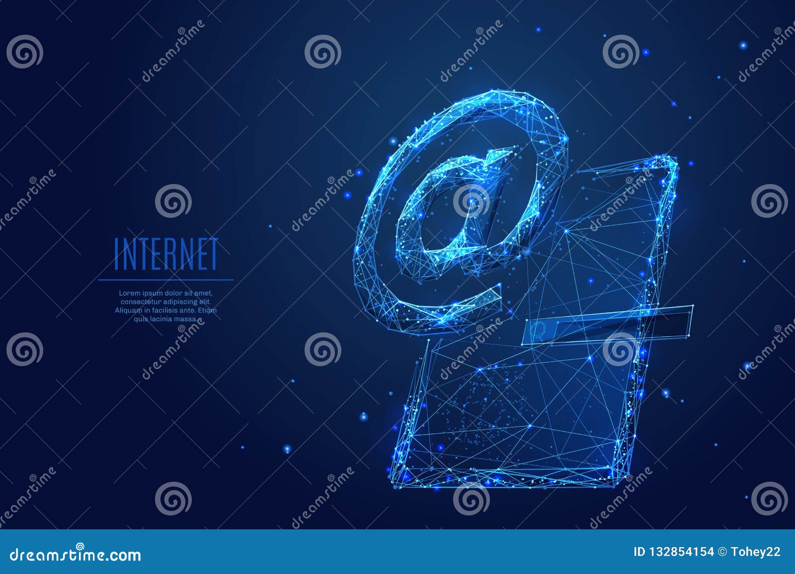 Email or Internet Symbol on Tablet Stock Vector - Illustration of point ...