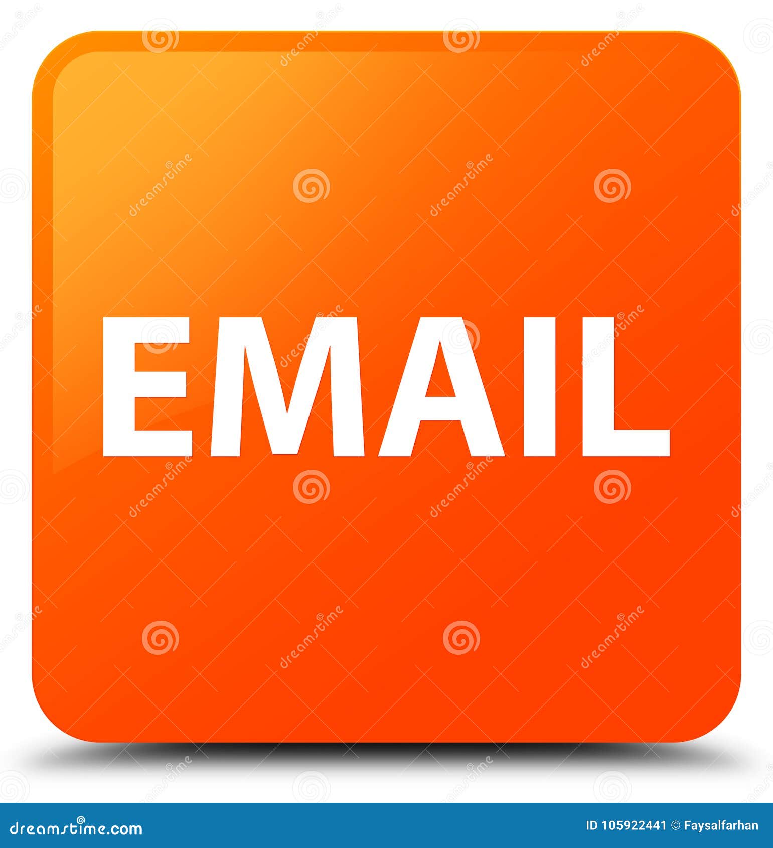 Email orange square button stock illustration. Illustration of text ...