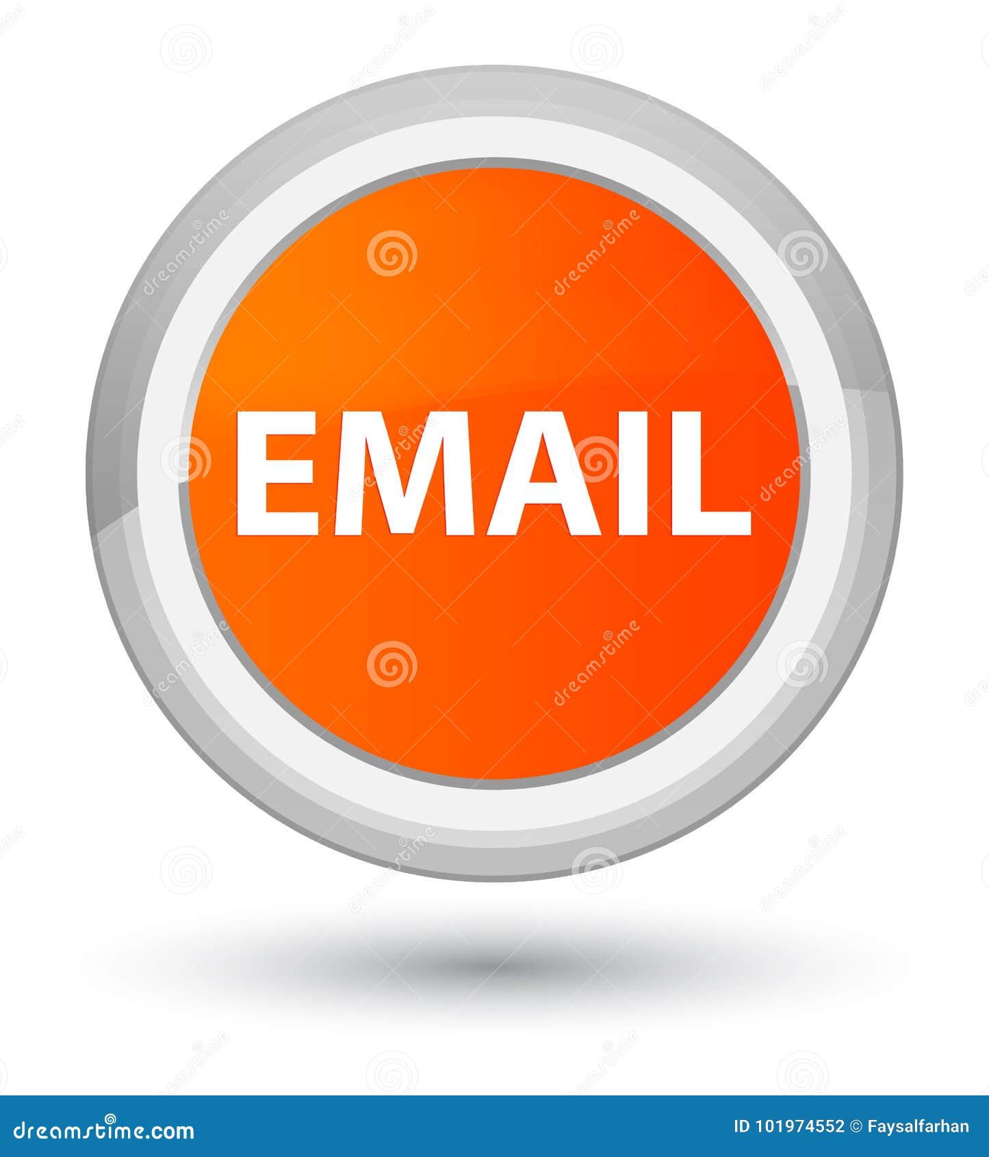 Email Prime Orange Round Button Stock Illustration - Illustration of ...