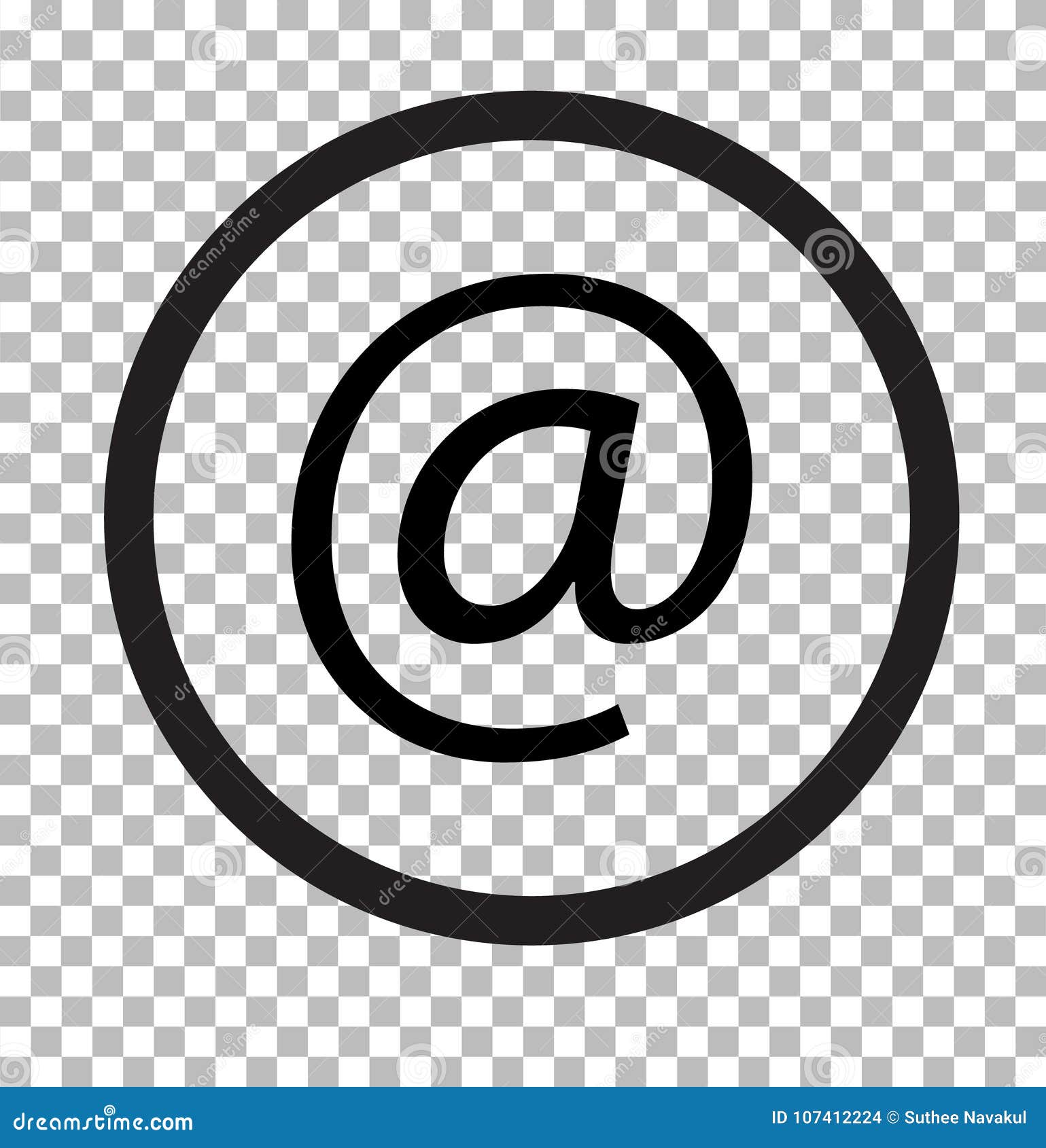 Email Isolated on Transparent. Email Web Icon Flat Design Style Stock ...
