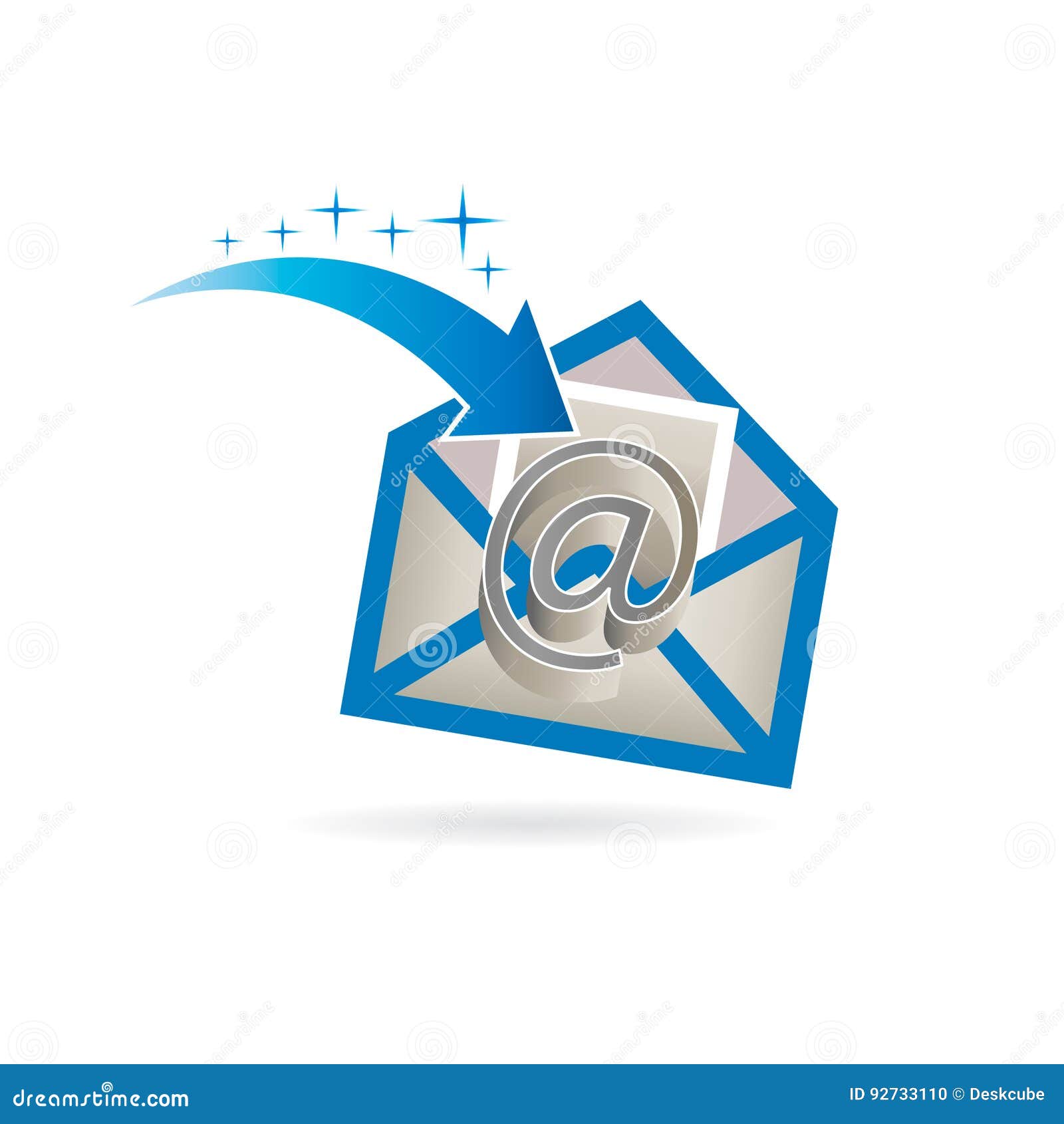 Email Just Received Logo stock vector. Illustration of envelope - 92733110