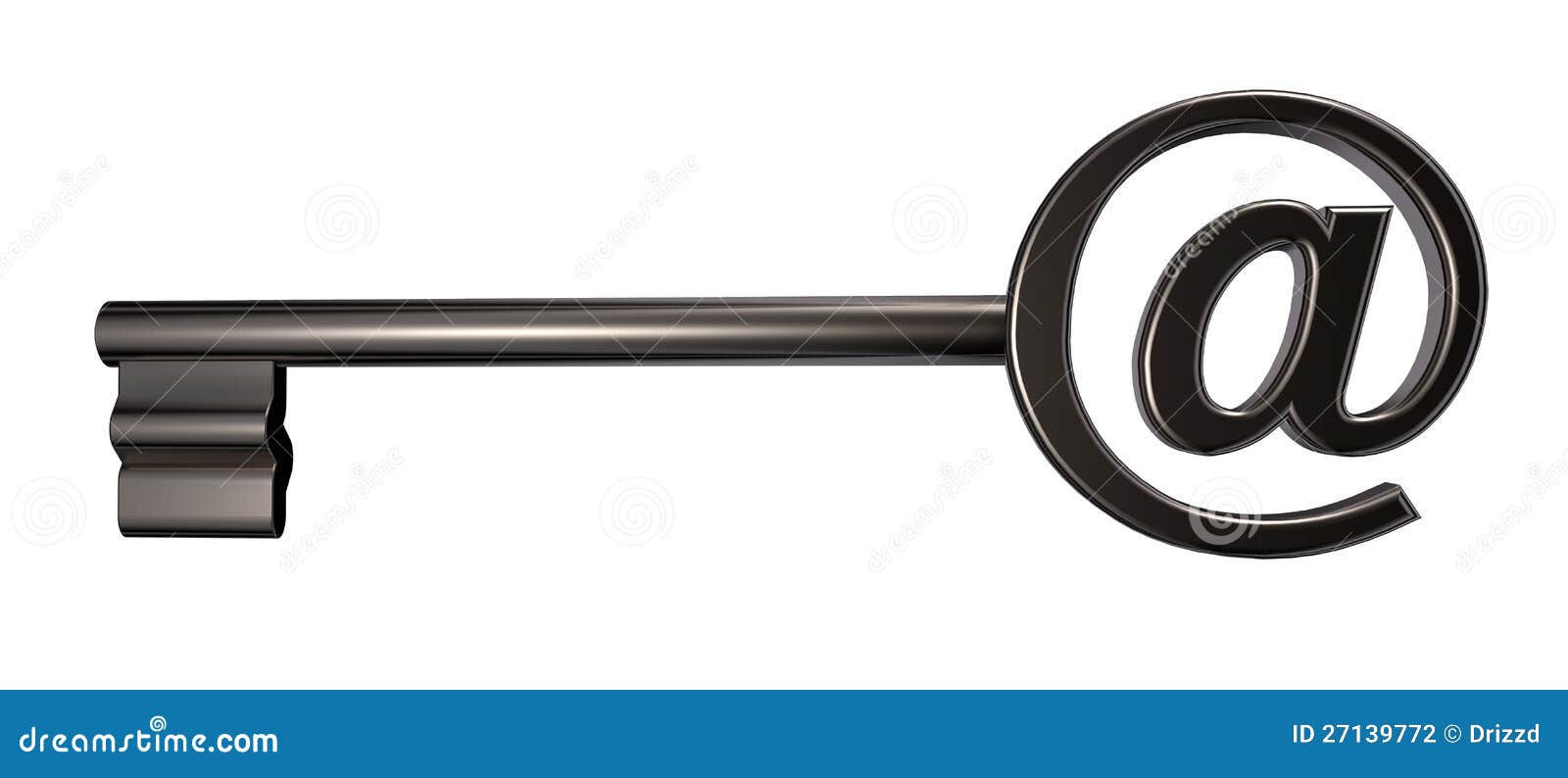 Email key stock illustration. Illustration of secret - 27139772