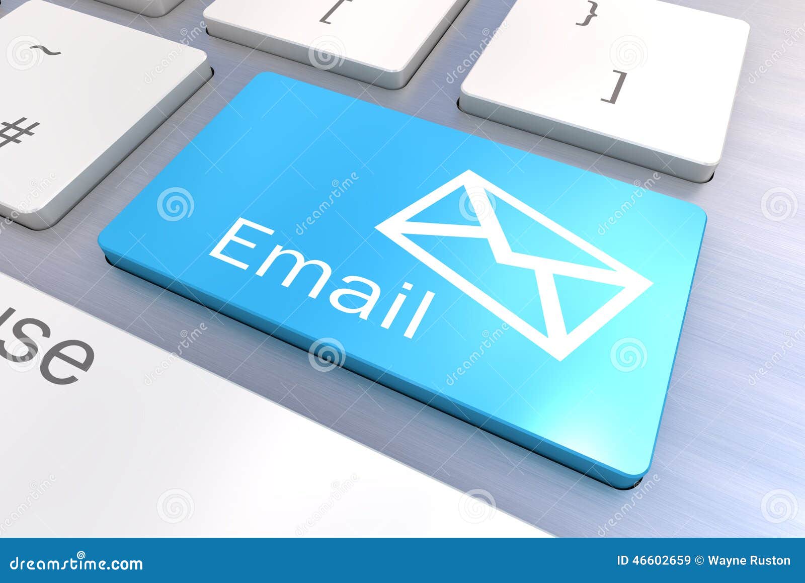 Email Keyboard Concept stock illustration. Illustration of contact ...