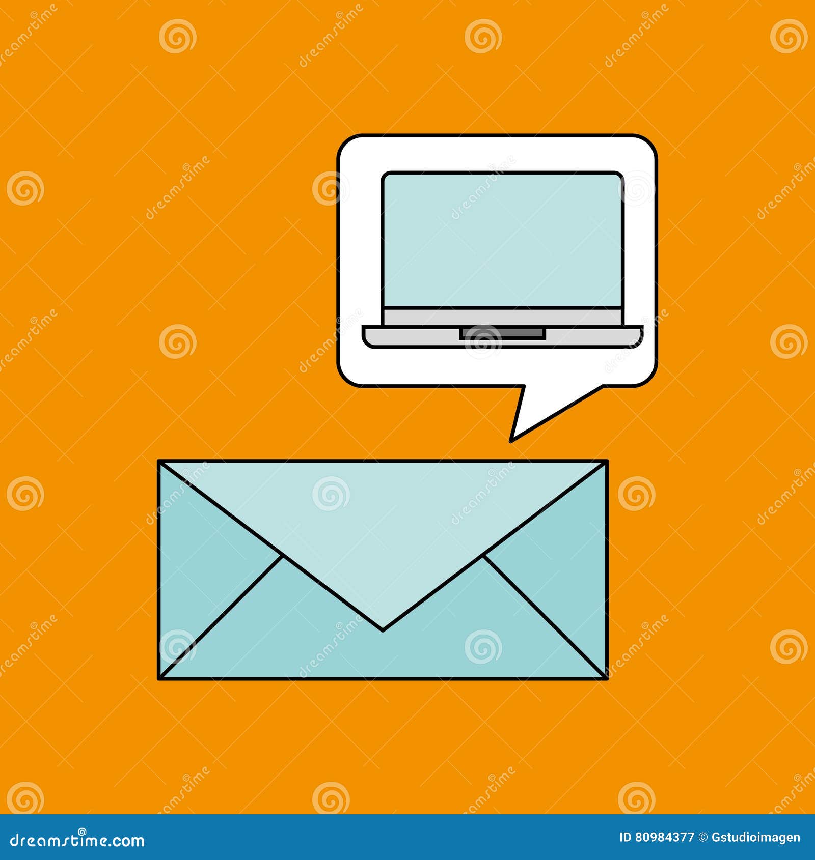 Email Laptop Technology Design Stock Vector - Illustration of notebook ...