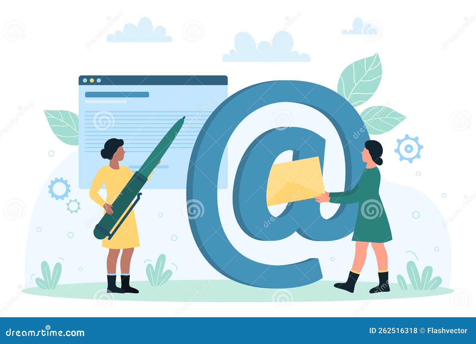 FAQ Inquiry Set, Tiny People Look Through Magnifying Glass At FAQ ...