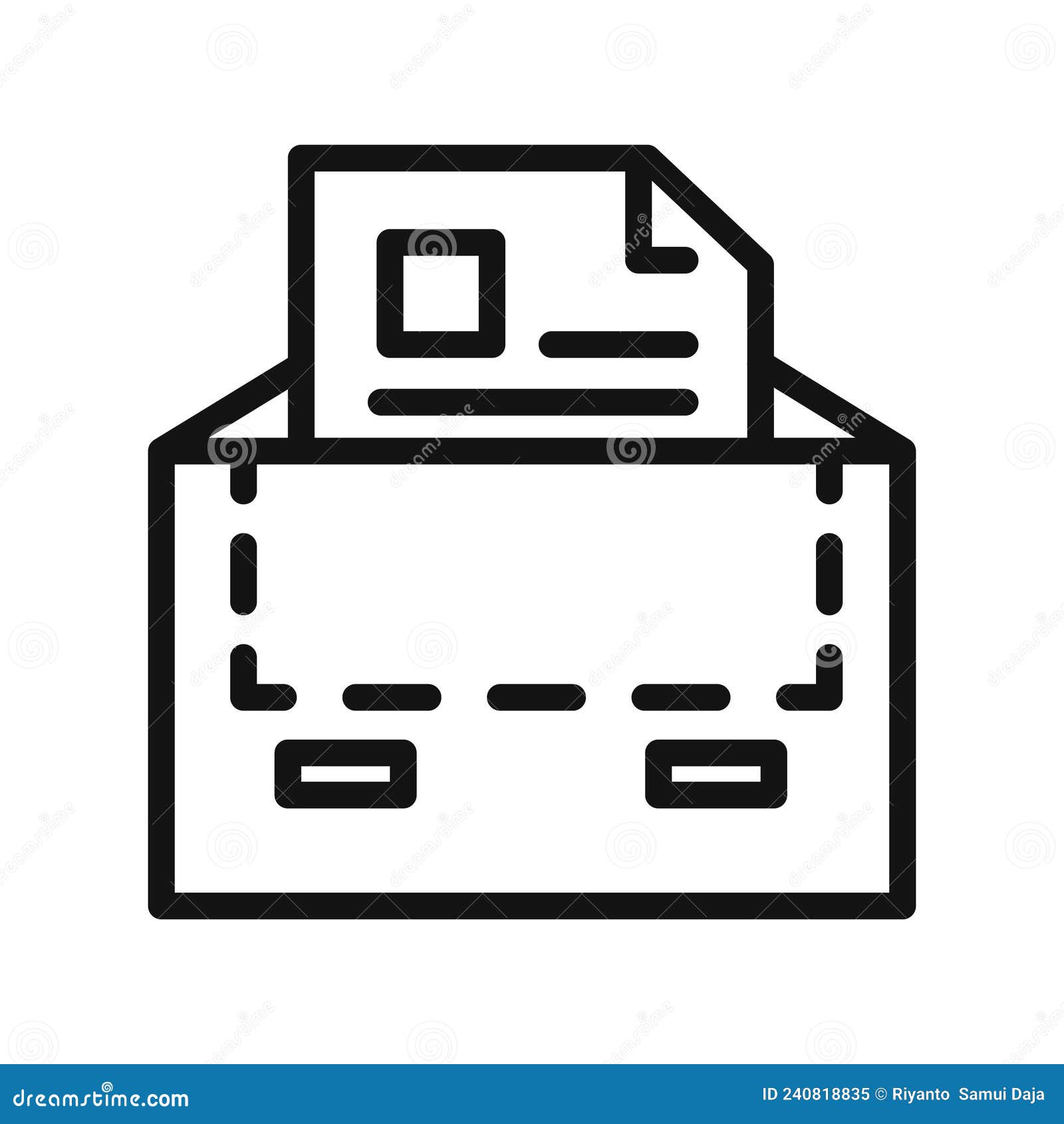 Email Letter Icon Black and White Illustration Stock Vector ...