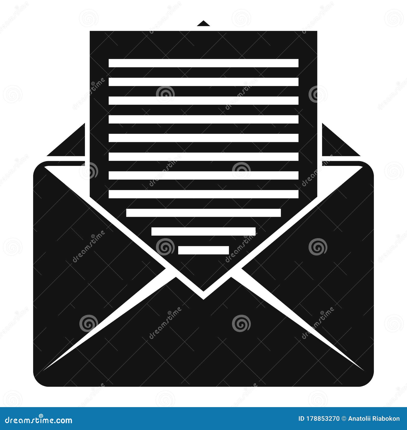 Email Letter Icon, Simple Style Stock Vector - Illustration of letter ...