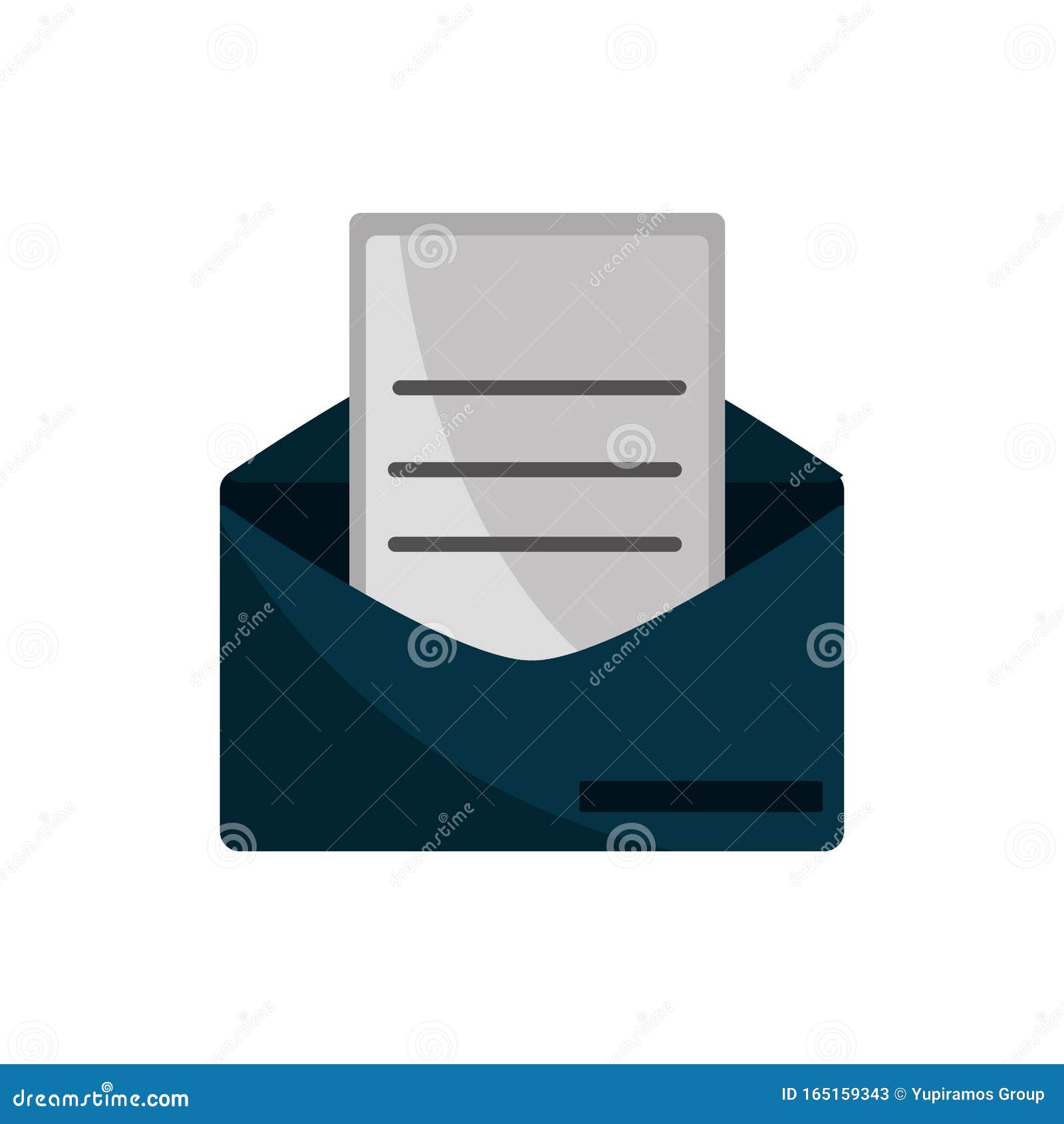 Email Letter Property Intellectual Copyright Icon Stock Vector ...