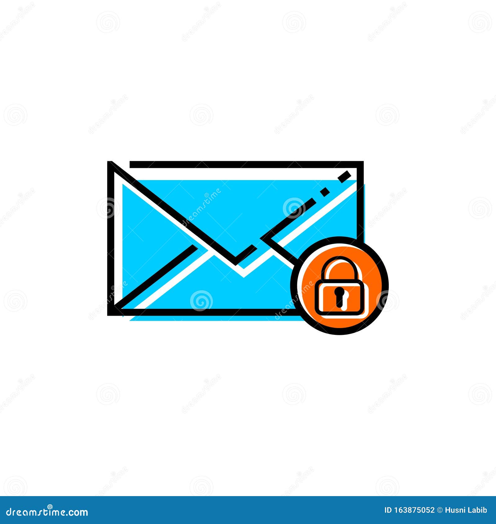 Locked Letter Cartoon Illustration | CartoonDealer.com #240245800