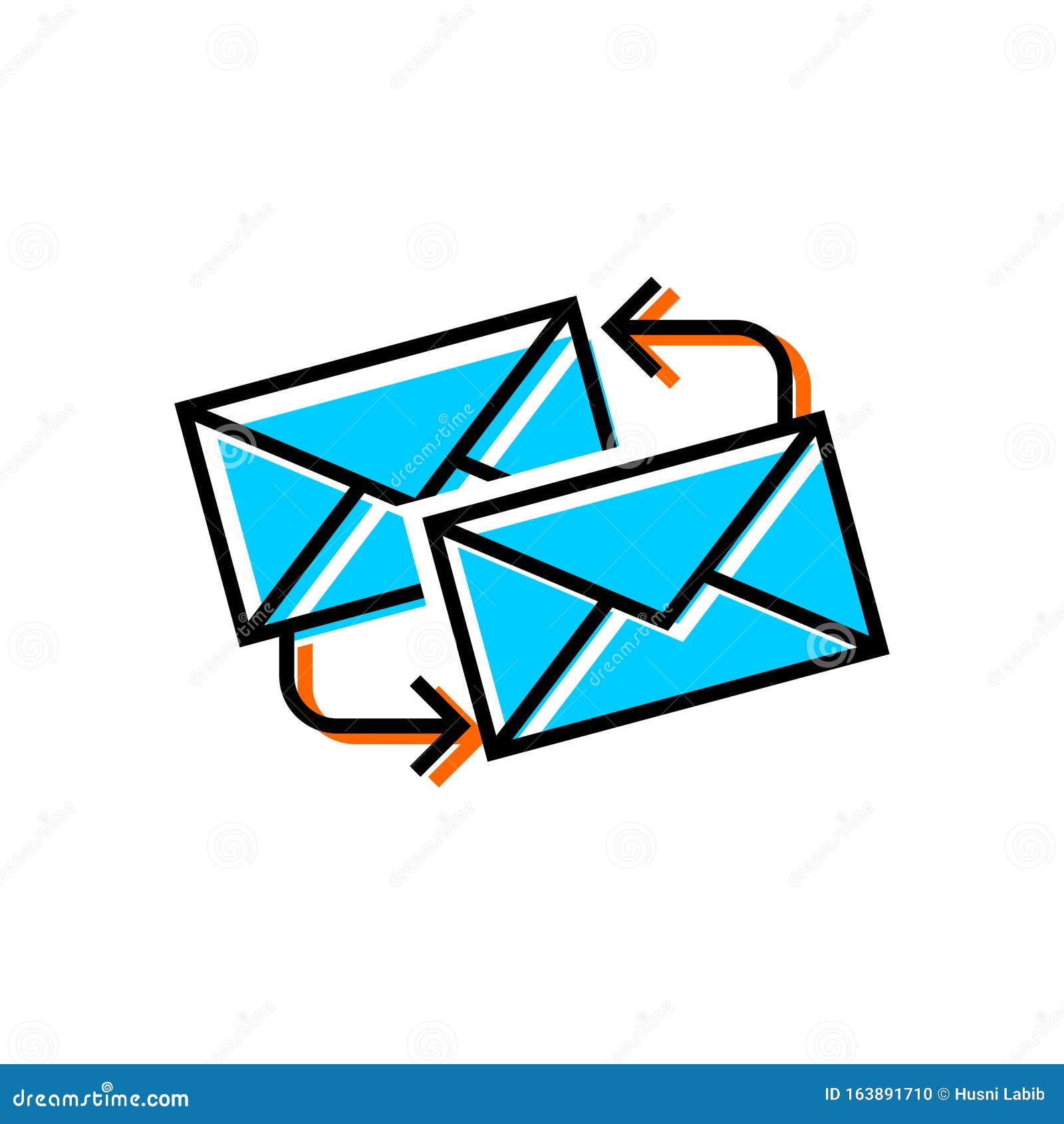 Email Letter Vector Icons stock illustration. Illustration of interface ...