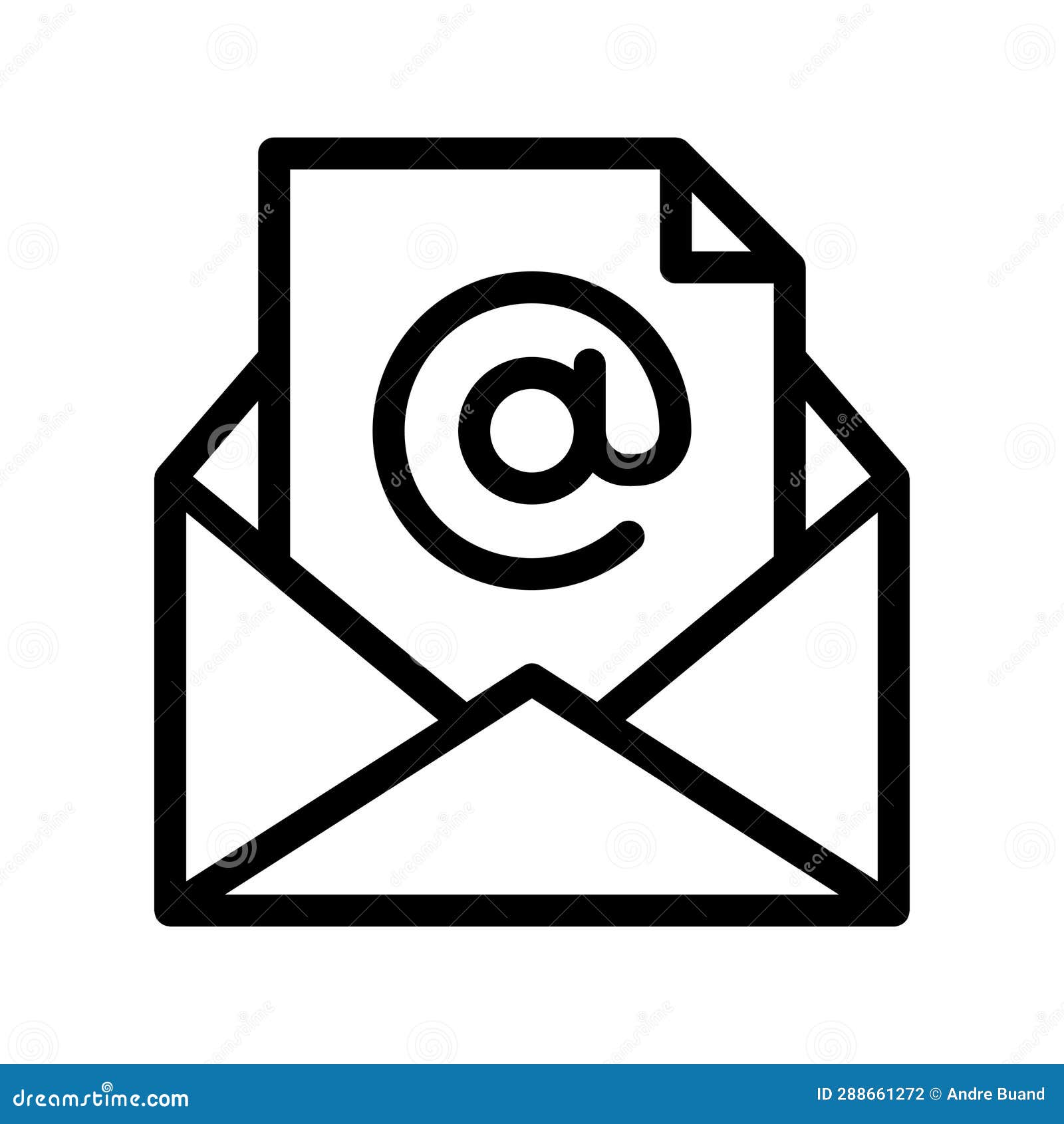 Email Line Icon Illustration Vector Graphic Stock Vector - Illustration ...