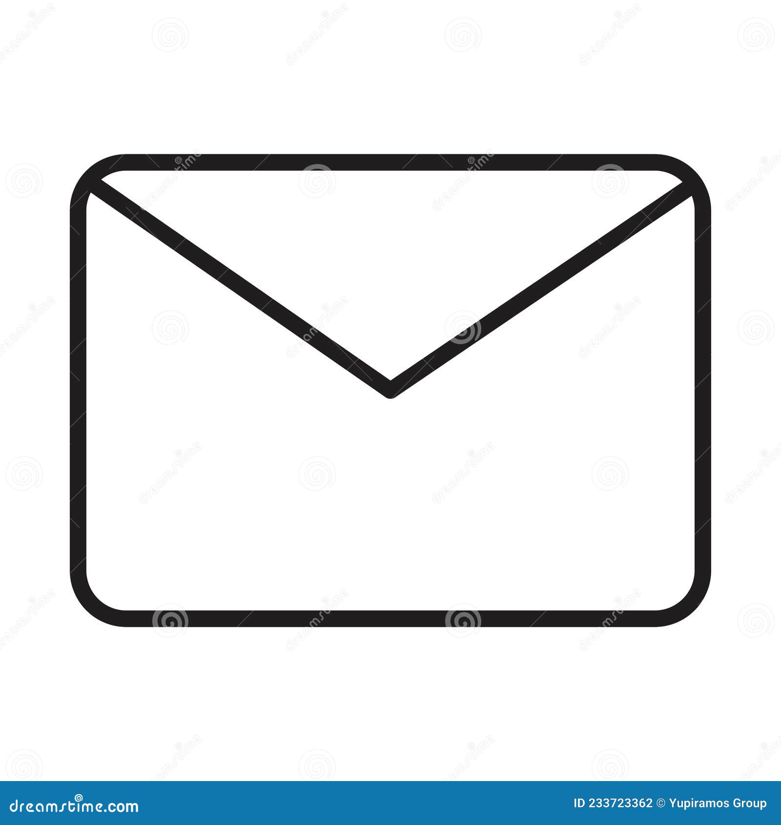 Email Line Art Vector Icon. Outline Symbol Of Post Envelope ...