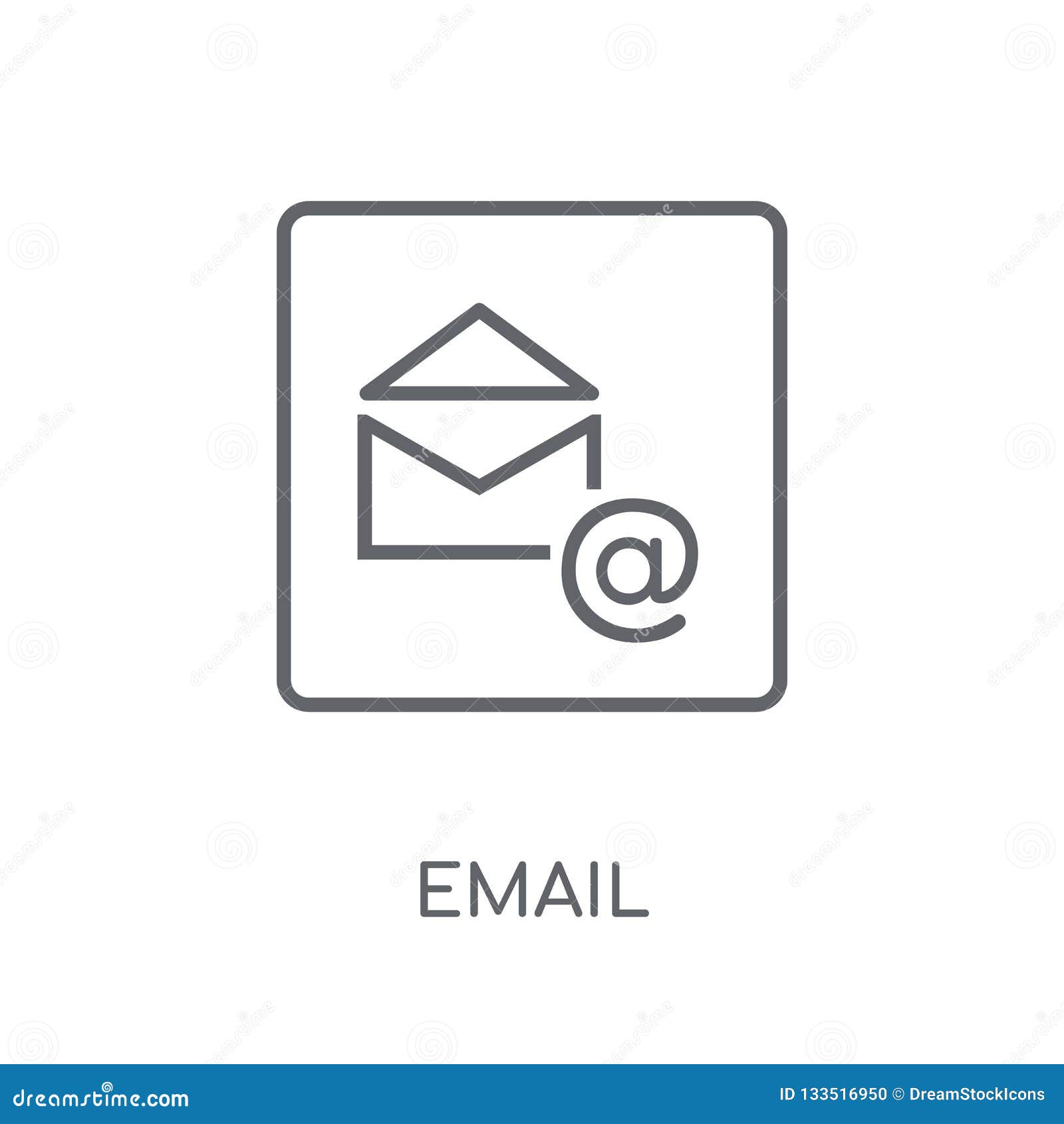 Email Linear Icon. Modern Outline Email Logo Concept on White Ba Stock ...