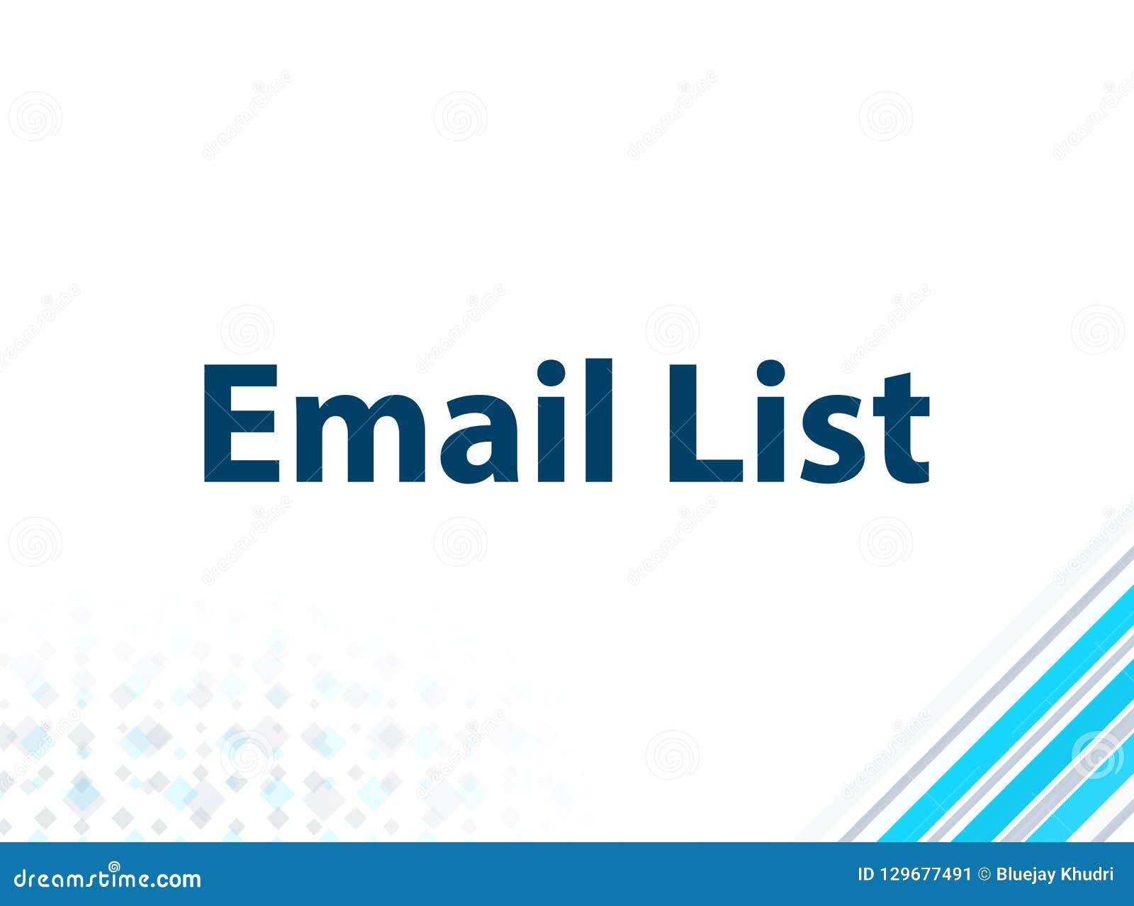 Email List Modern Flat Design Blue Abstract Background Stock ...