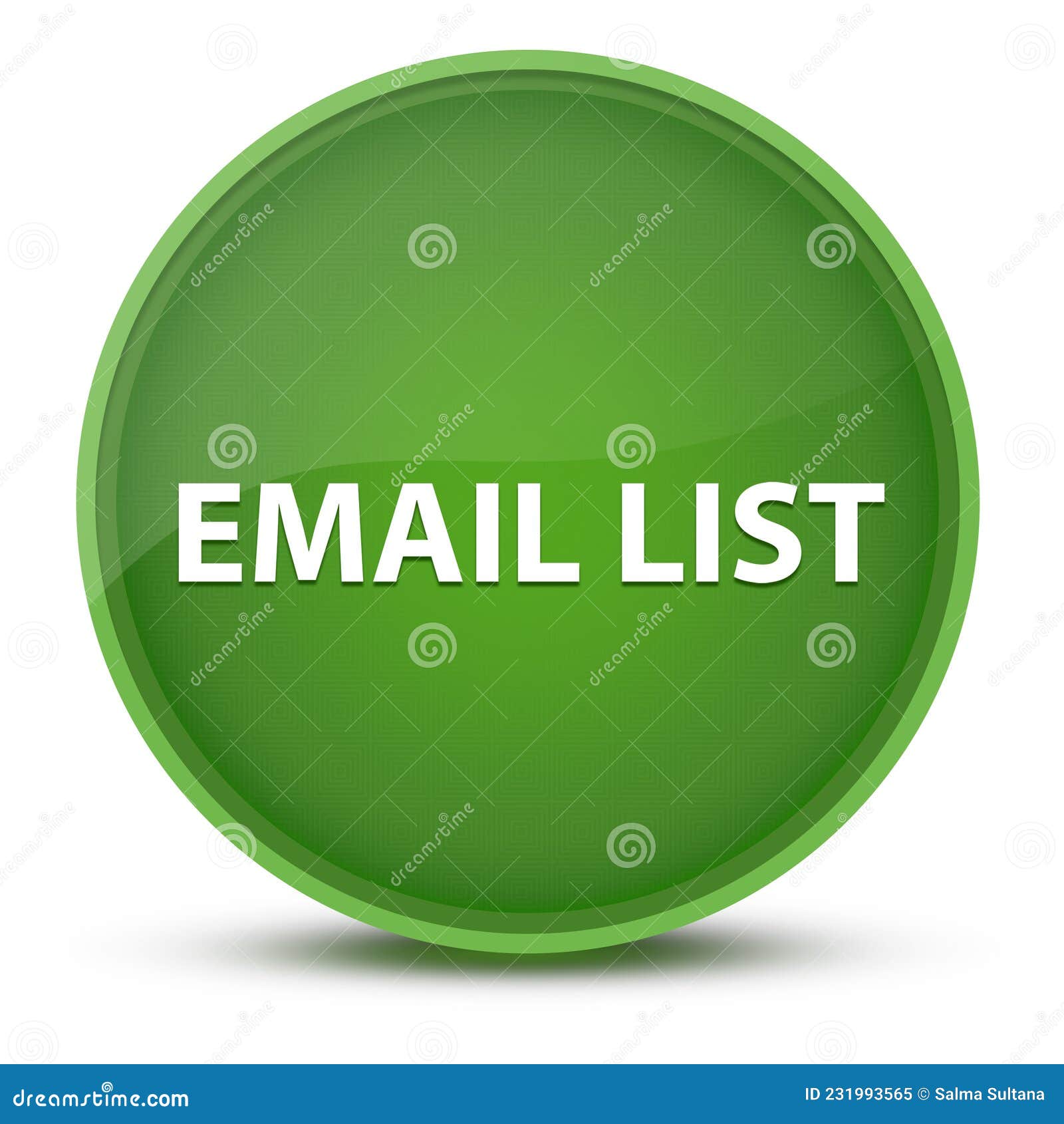 Email List Luxurious Glossy Green Round Button Abstract Stock ...