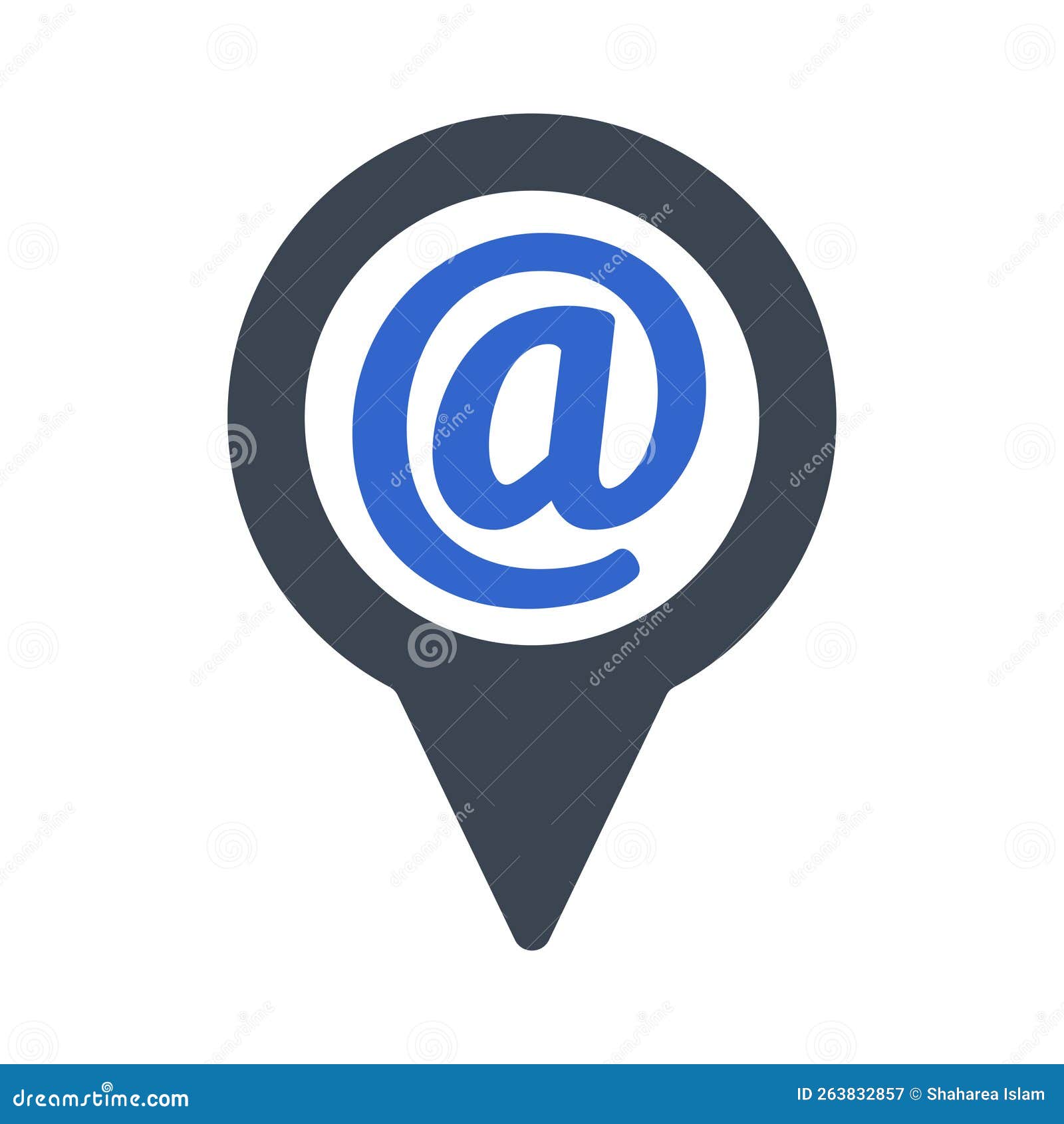 Email location icon stock vector. Illustration of rate - 263832857