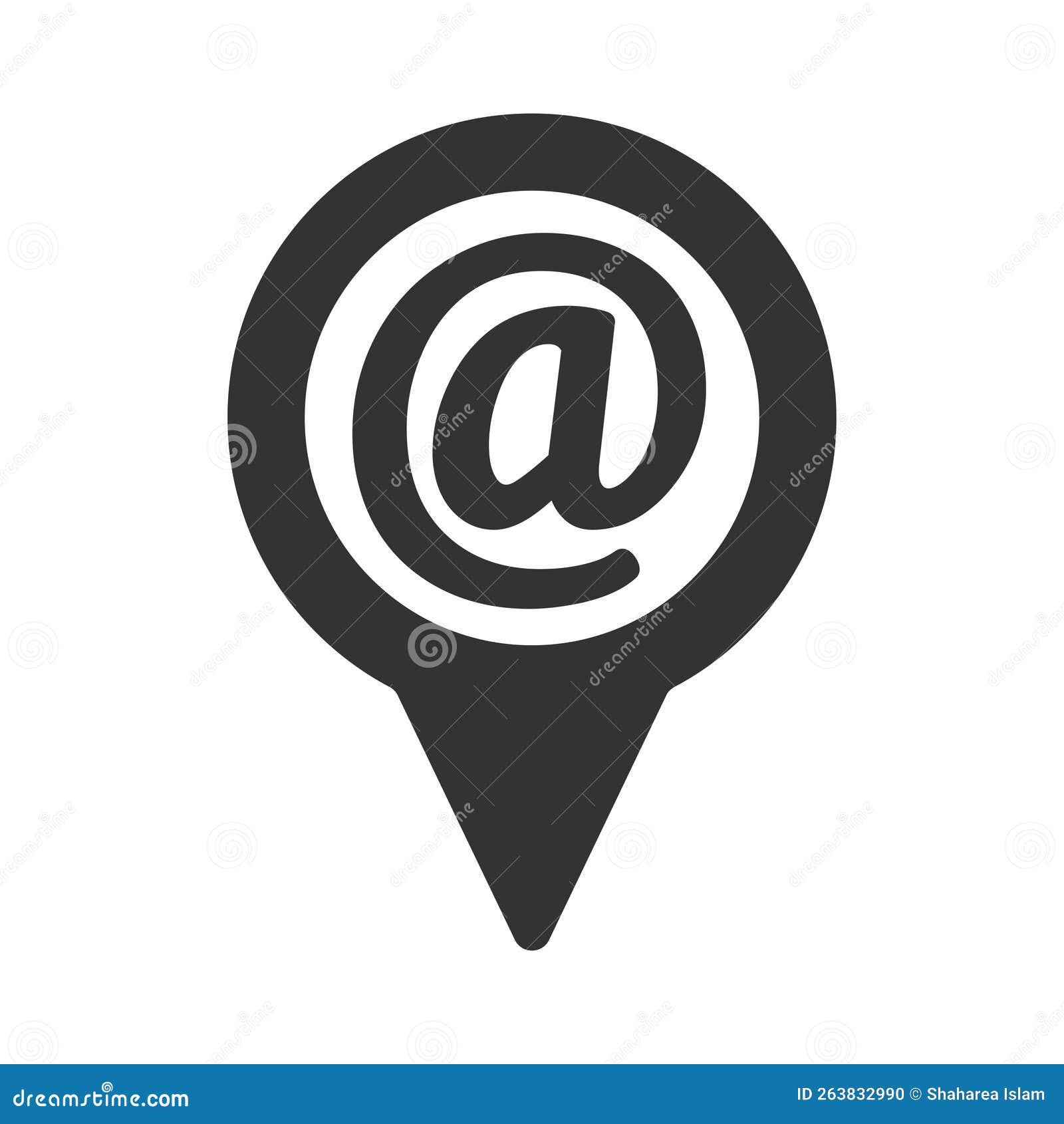 Email location icon stock vector. Illustration of symbol - 263832990