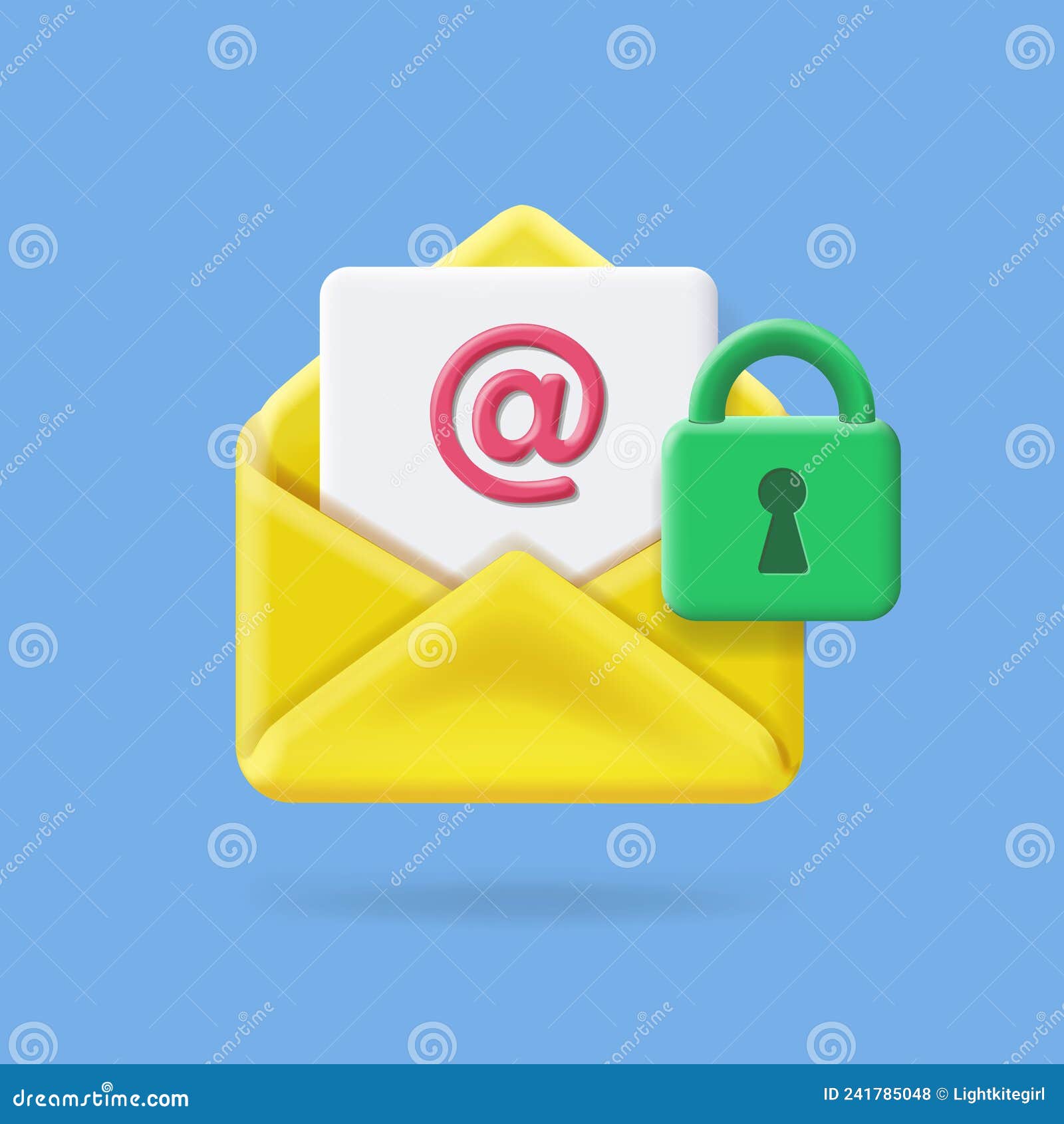 Email Lock Icon. Security Mail Symbol Stock Vector - Illustration of ...
