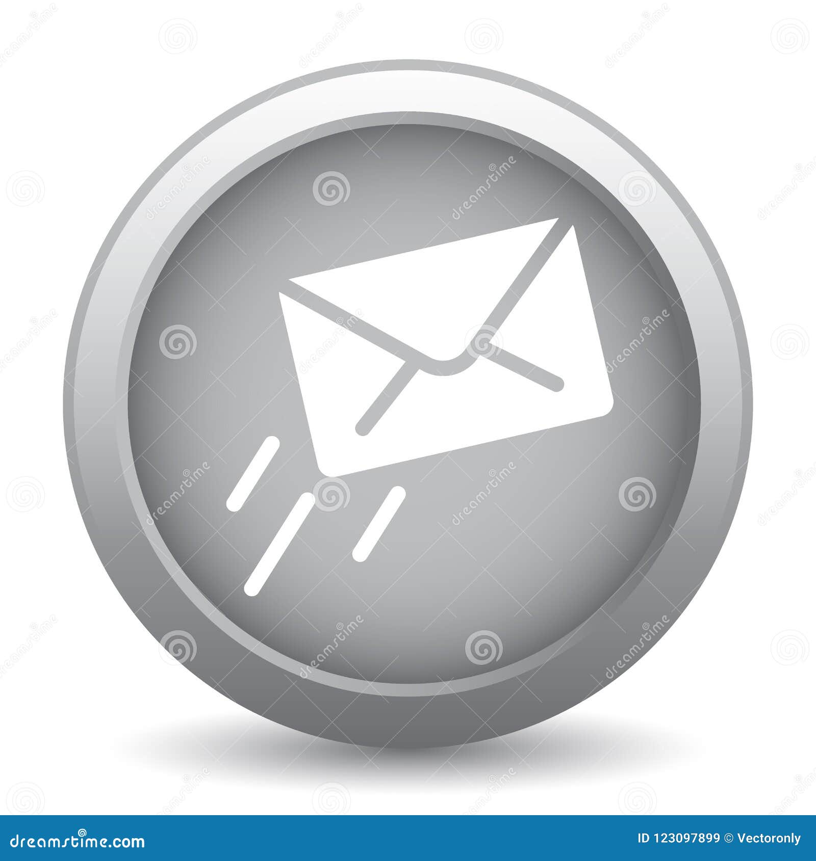 Email / mail icon button stock illustration. Illustration of background ...