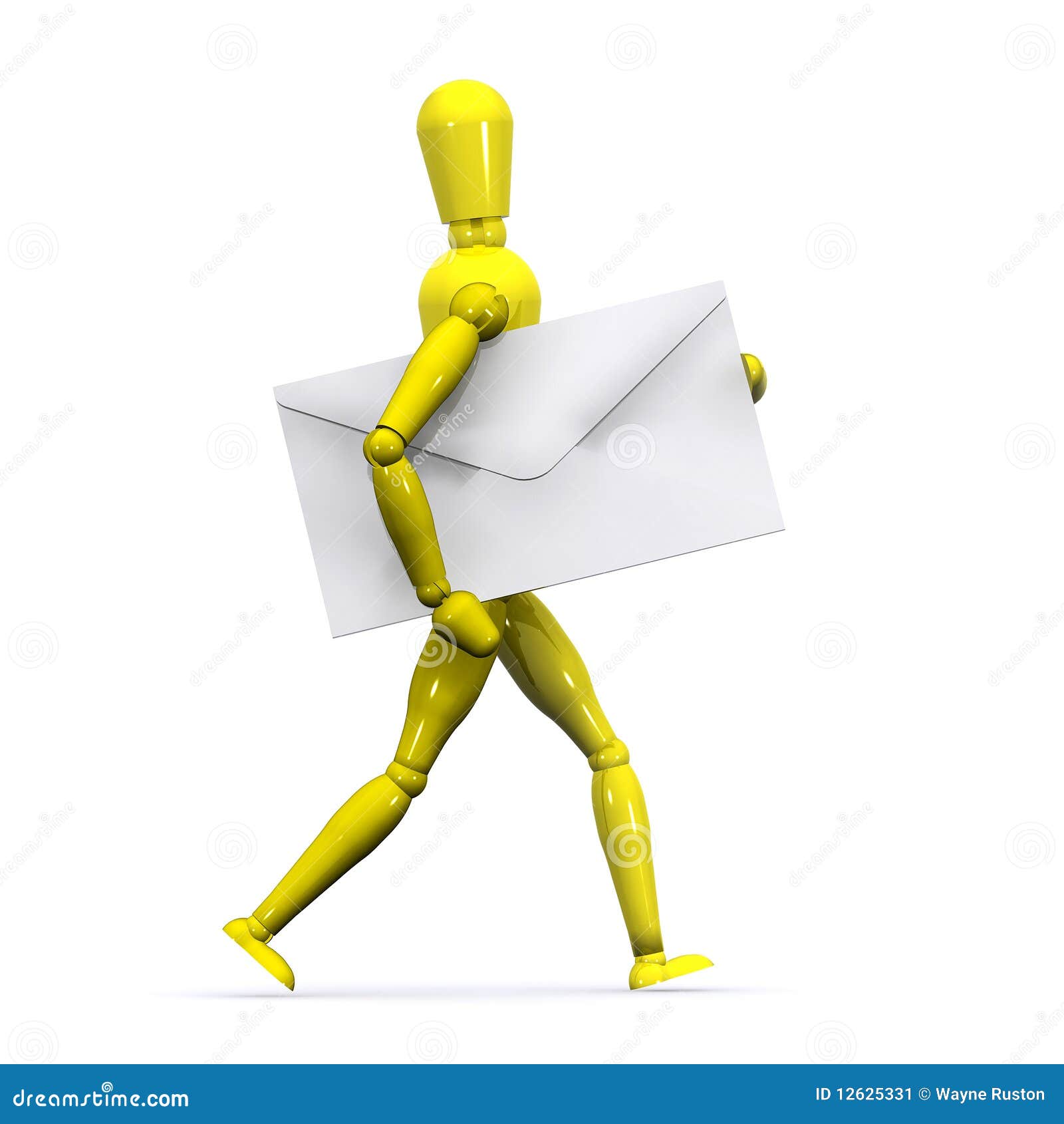 Email Man stock illustration. Illustration of email, deliver - 12625331
