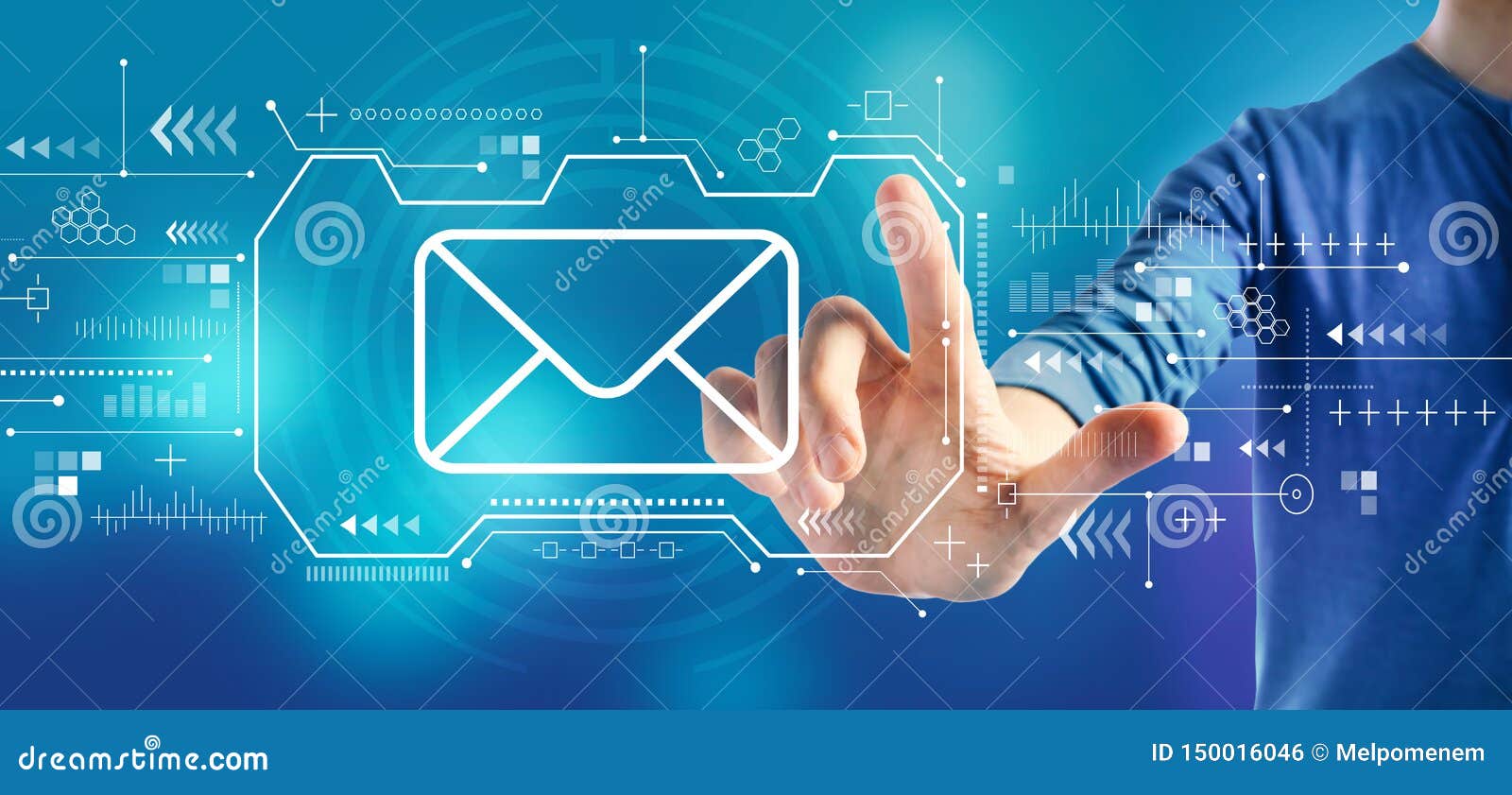 Email with a man stock photo. Image of diagram, button - 150016046