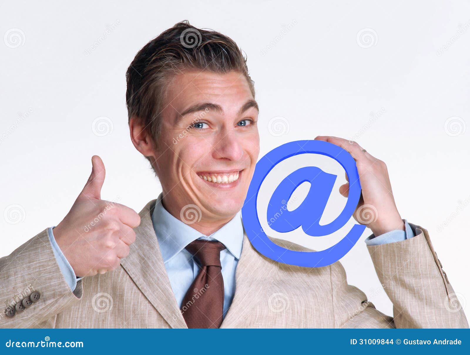 Email man. stock photo. Image of icon, manager, indoors - 31009844