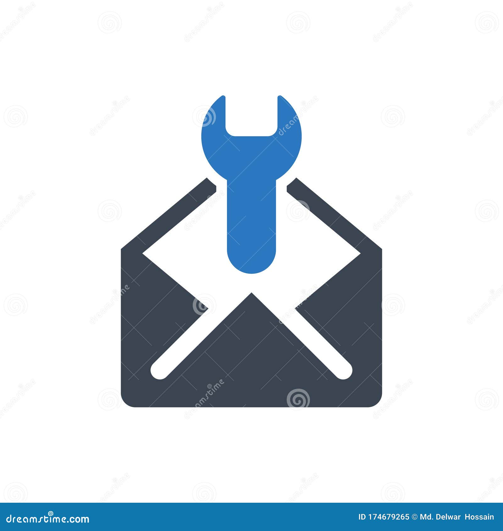 Email Management, Spam Letters Falling, Overfull Inbox Vector ...