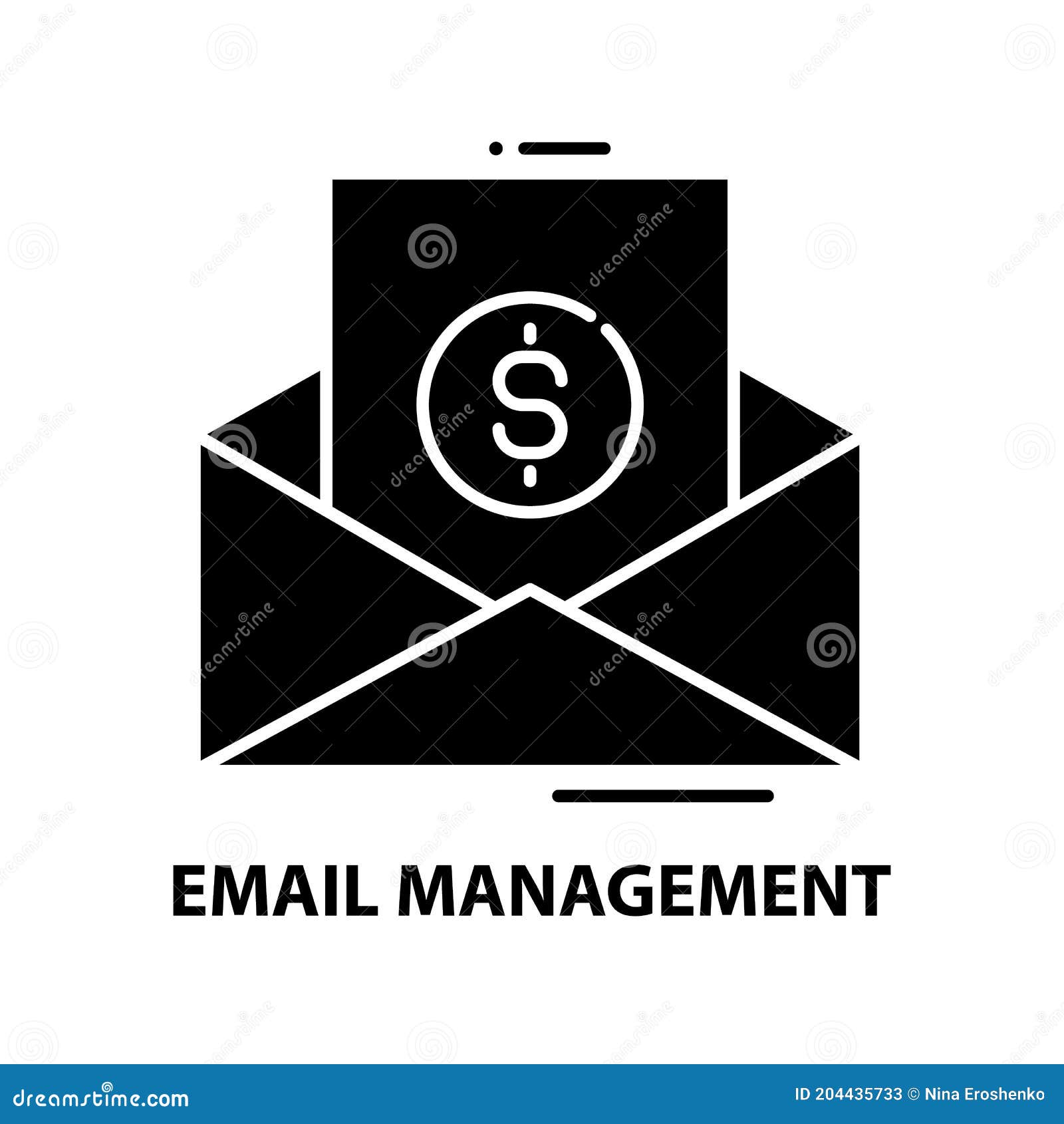 Email Management, Spam Letters Falling, Overfull Inbox Vector ...