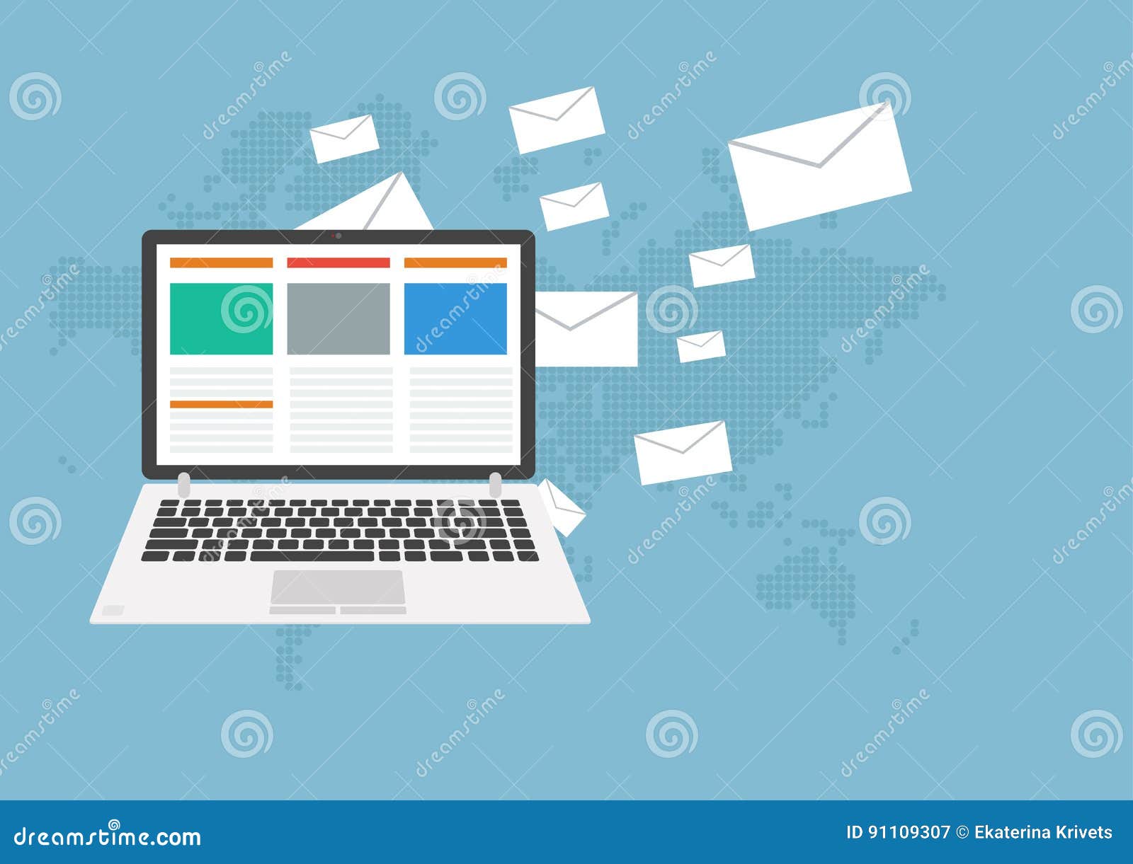 Email Markeing Stock Illustrations – 4 Email Markeing Stock ...