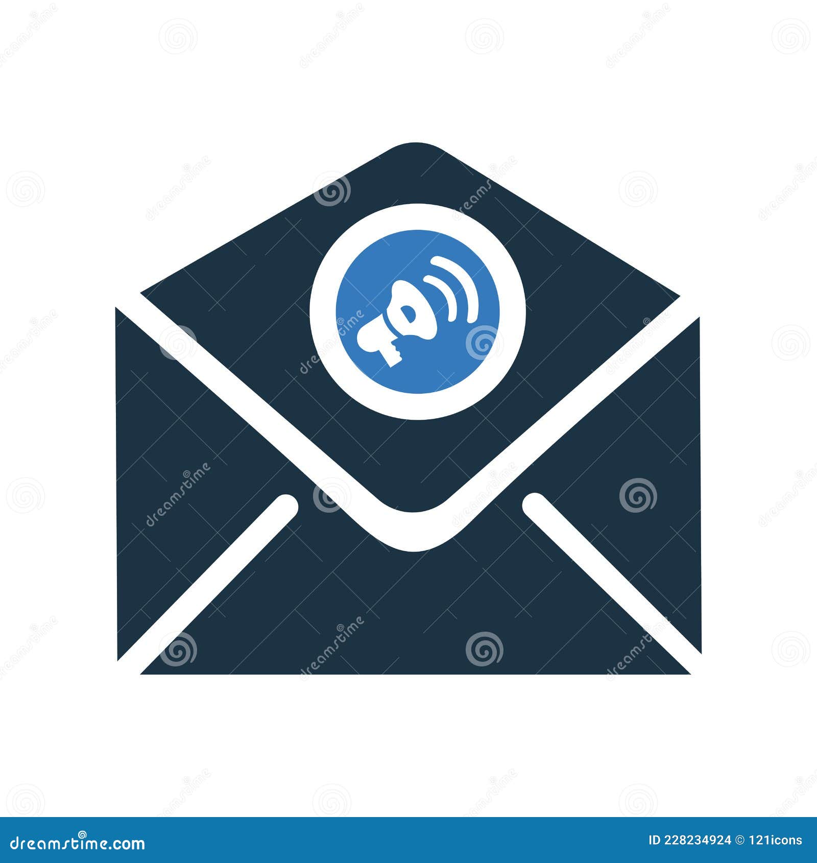 Email, Marketing, Ad Icon. Simple Flat Design Concept Stock Vector ...